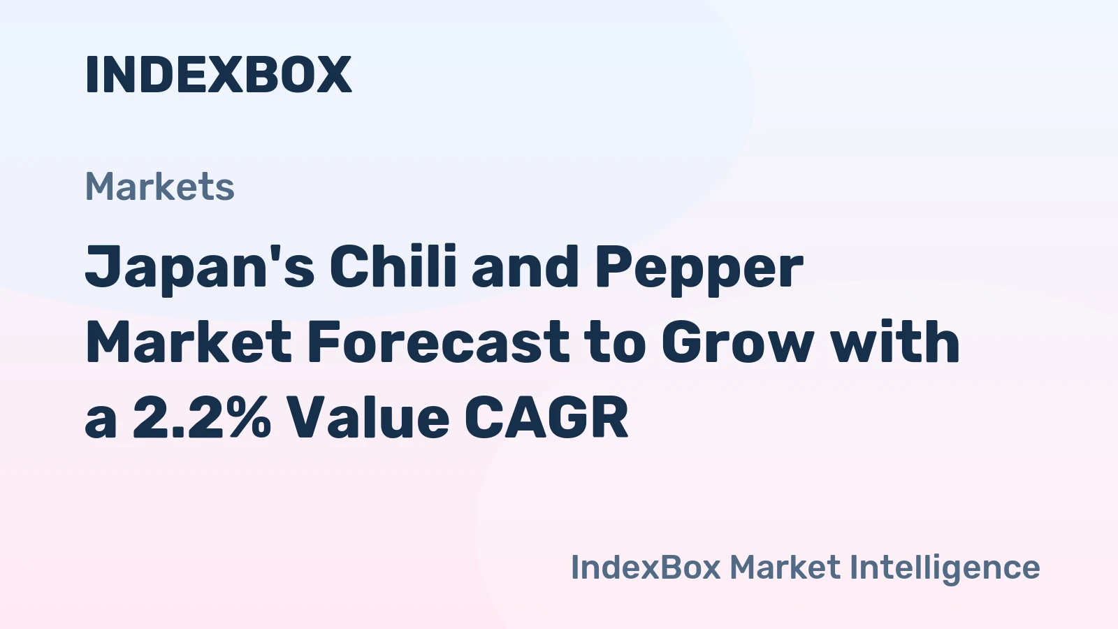 Japan's Chili and Pepper Market Forecast to Grow with a 2.2% Value CAGR