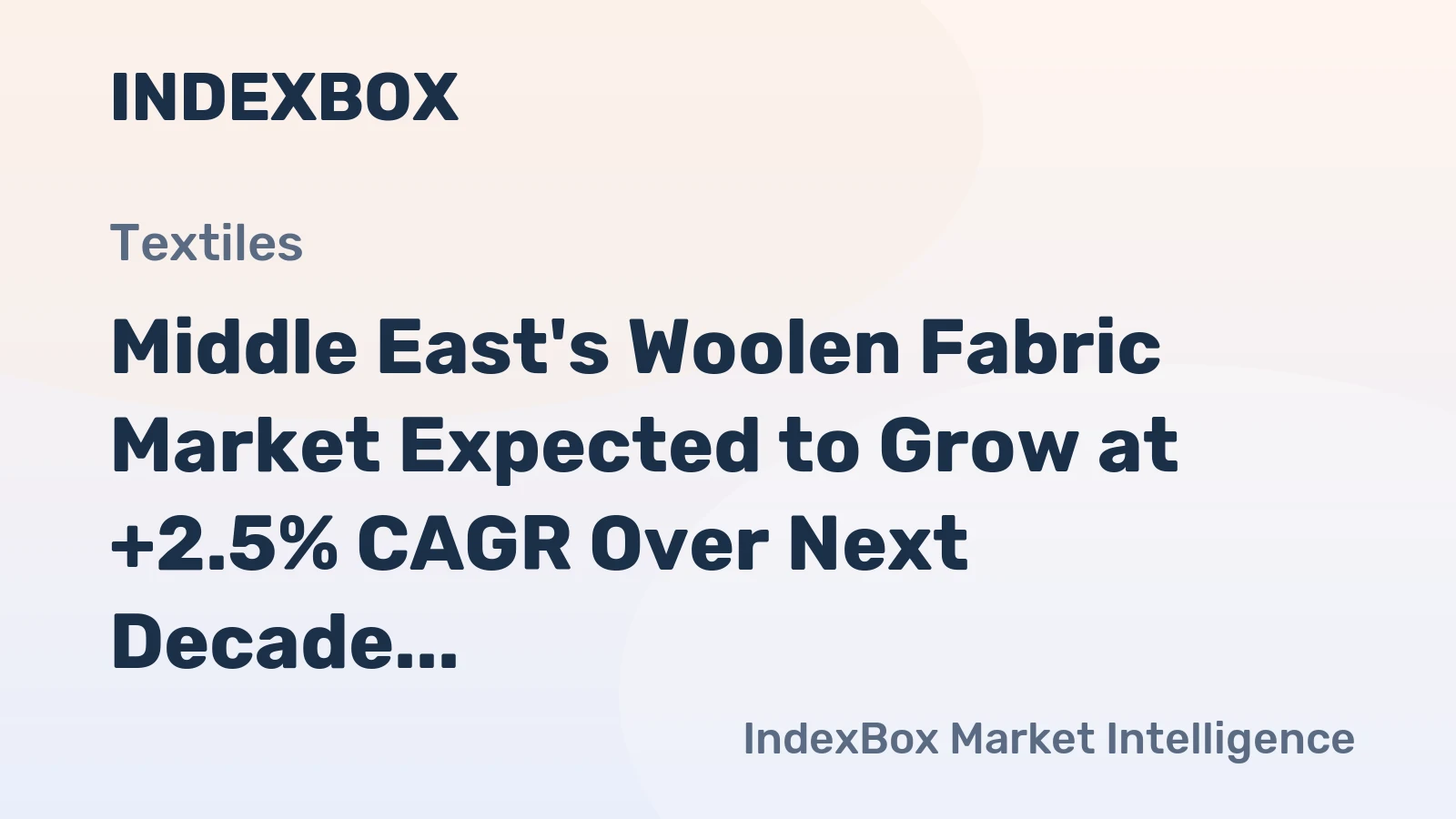 Middle East's Woolen Fabric Market Expected to Grow at +2.5% CAGR Over Next Decade
