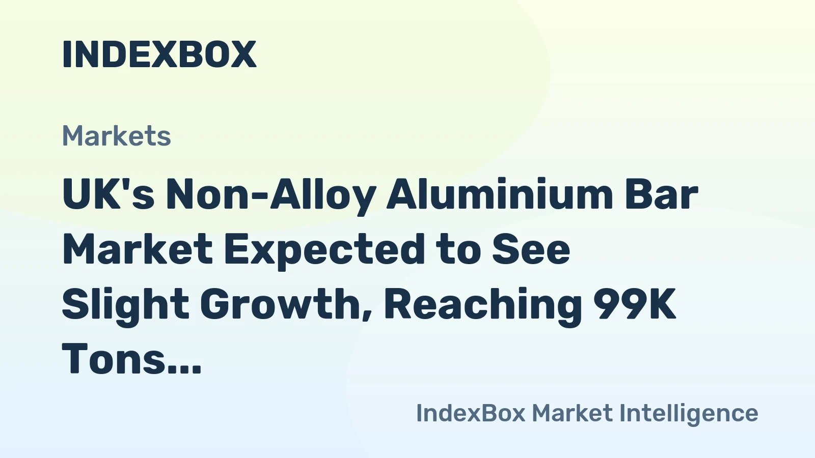 UK's Non-Alloy Aluminium Bar Market Expected to See Slight Growth, Reaching 99K Tons and $548M by 2035