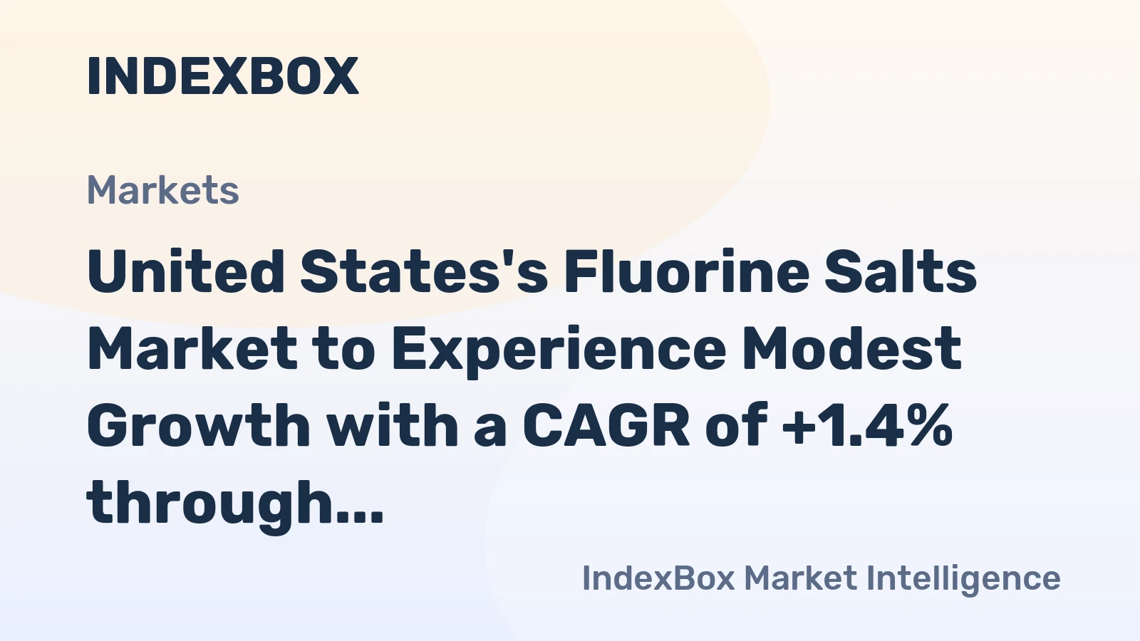 United States's Fluorine Salts Market to Experience Modest Growth with a CAGR of +1.4% through 2035