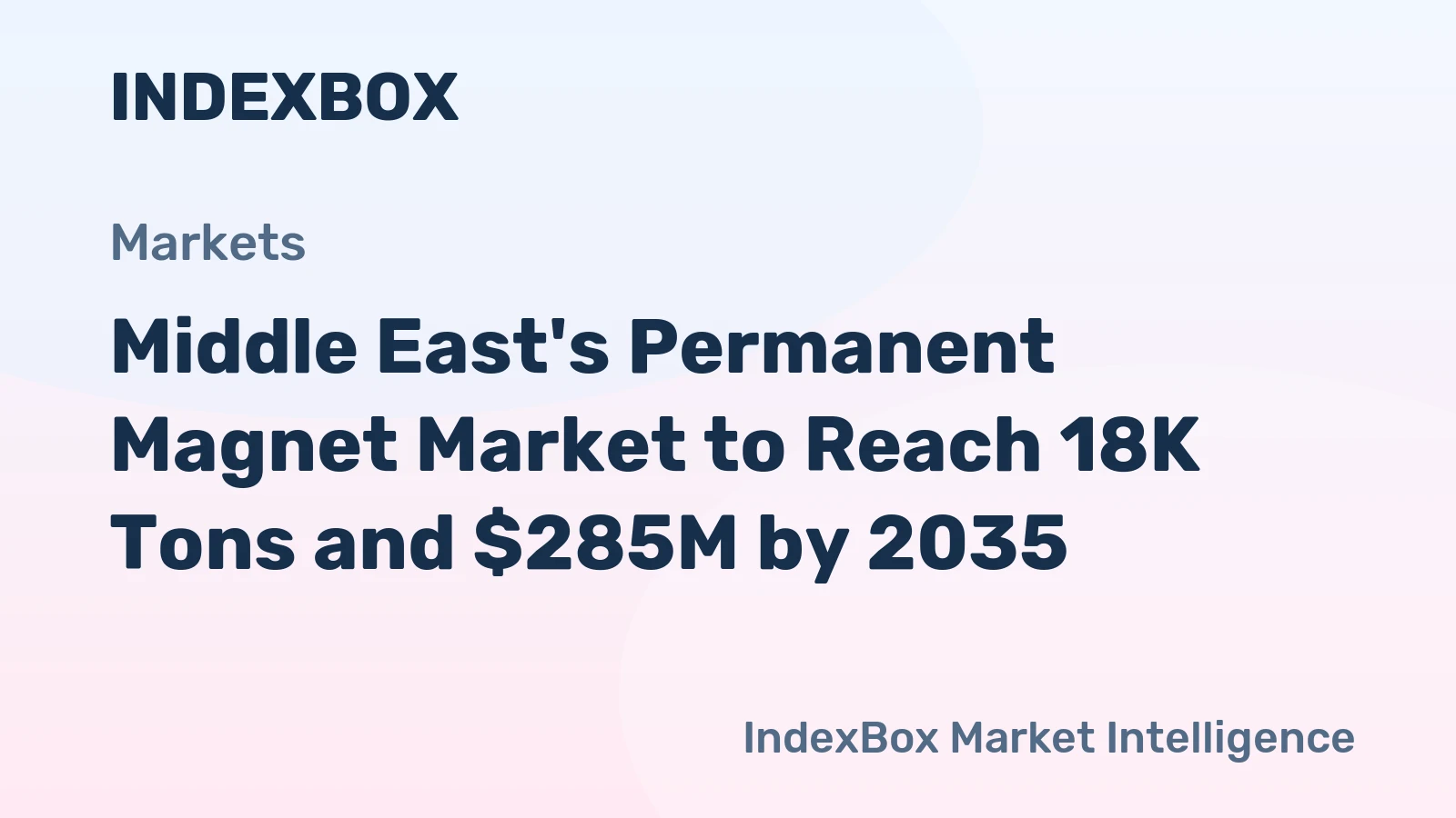 Middle East's Permanent Magnet Market to Reach 18K Tons and $285M by 2035