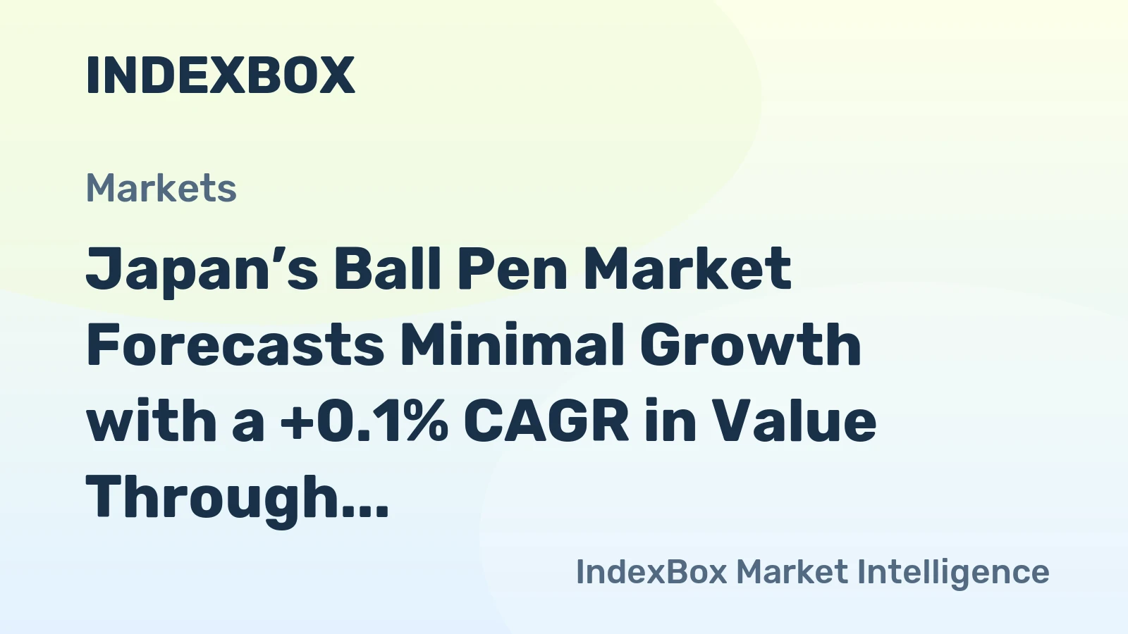 Japan’s Ball Pen Market Forecasts Minimal Growth with a +0.1% CAGR in Value Through 2035