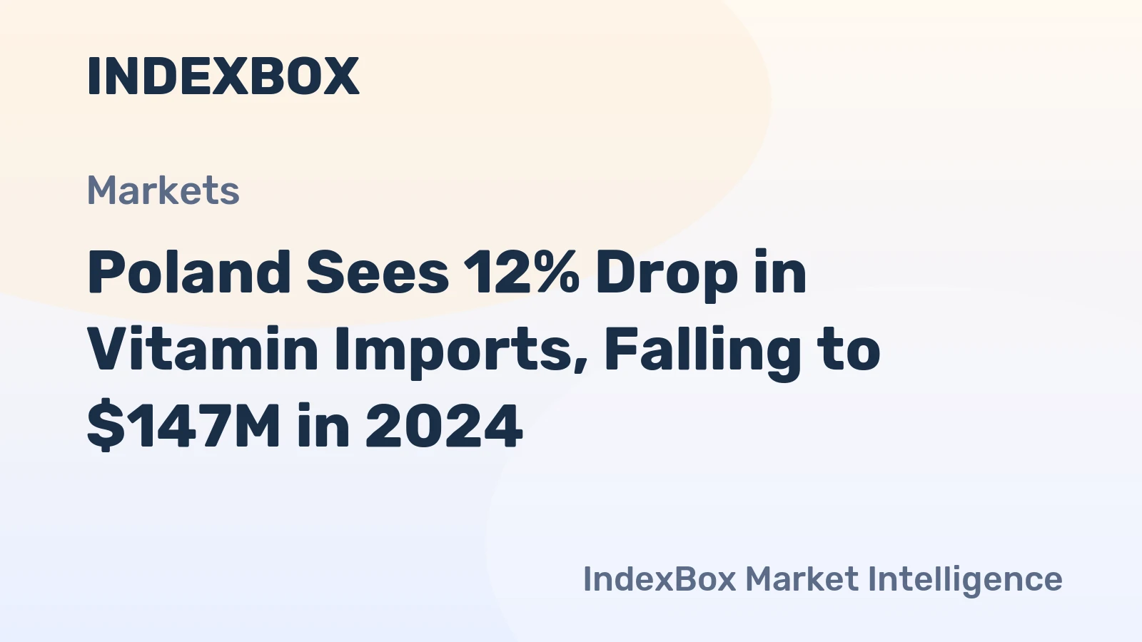 Poland Sees 12% Drop in Vitamin Imports, Falling to $147M in 2024