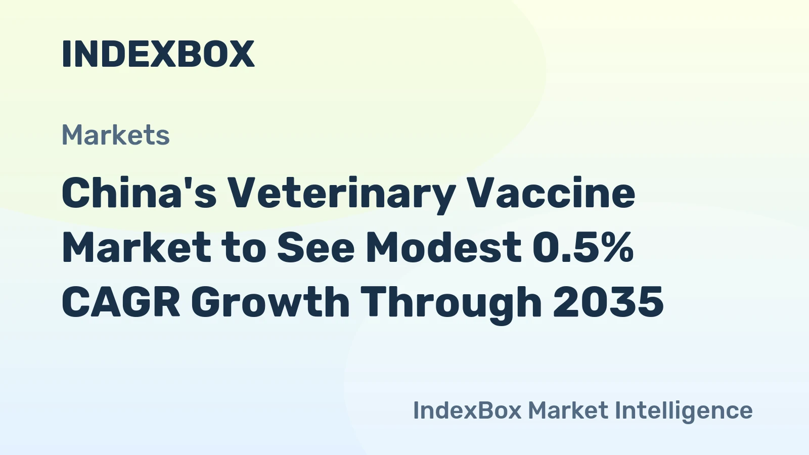 China's Veterinary Vaccine Market to See Modest 0.5% CAGR Growth Through 2035