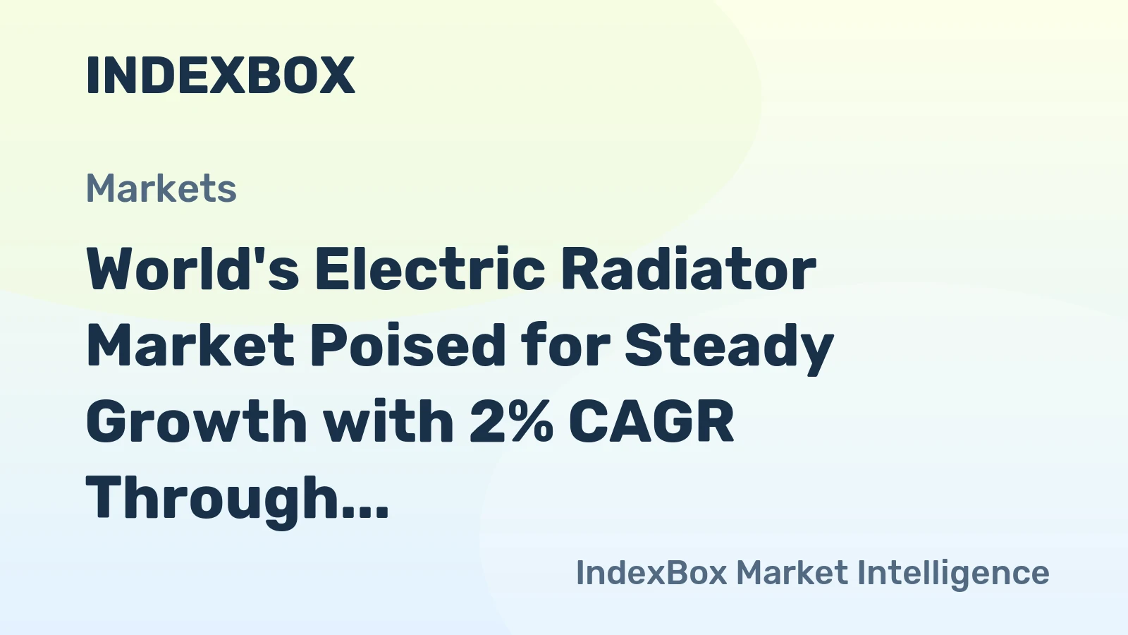 World's Electric Radiator Market Poised for Steady Growth with 2% CAGR Through 2035