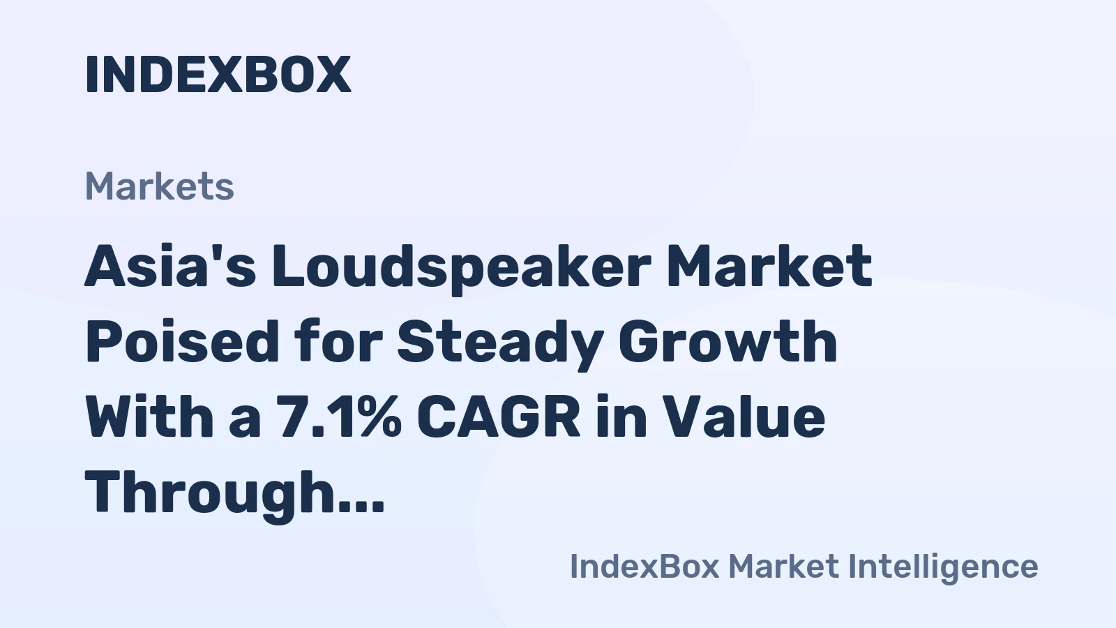 Asia's Loudspeaker Market Poised for Steady Growth With a 7.1% CAGR in Value Through 2035