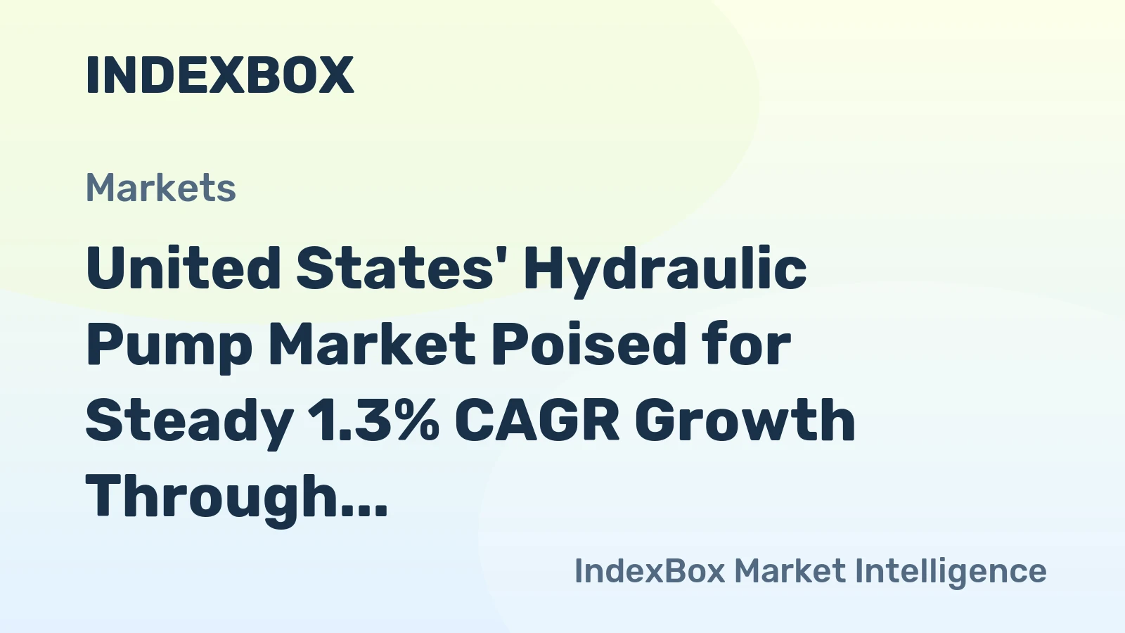 United States' Hydraulic Pump Market Poised for Steady 1.3% CAGR Growth Through 2035
