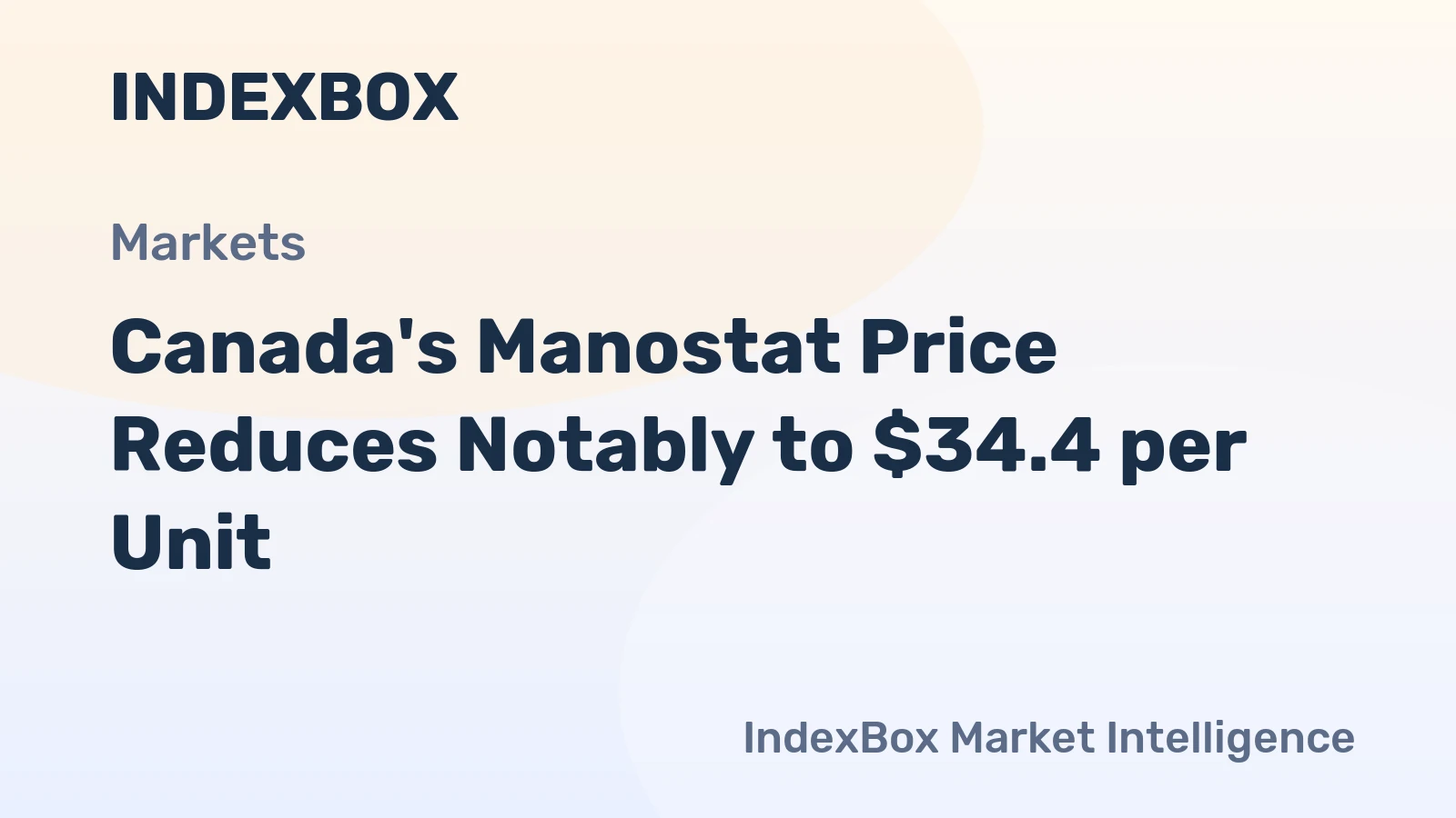 Canada's Manostat Price Reduces Notably to $34.4 per Unit
