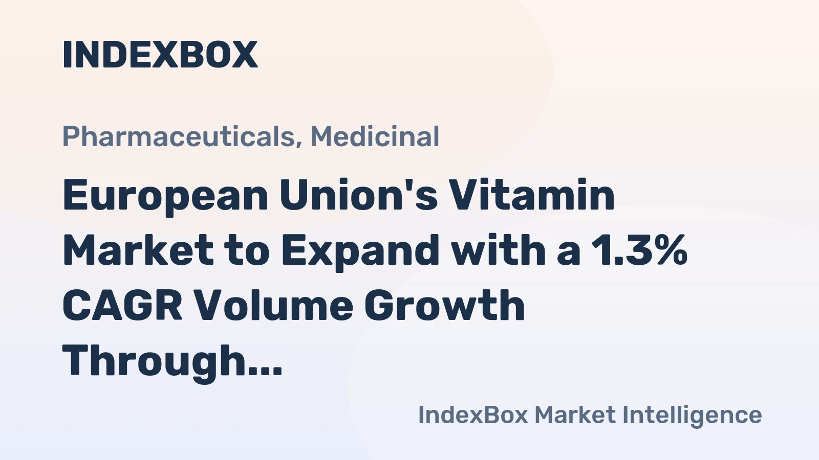 European Union's Vitamin Market to Expand with a 1.3% CAGR Volume Growth Through 2035