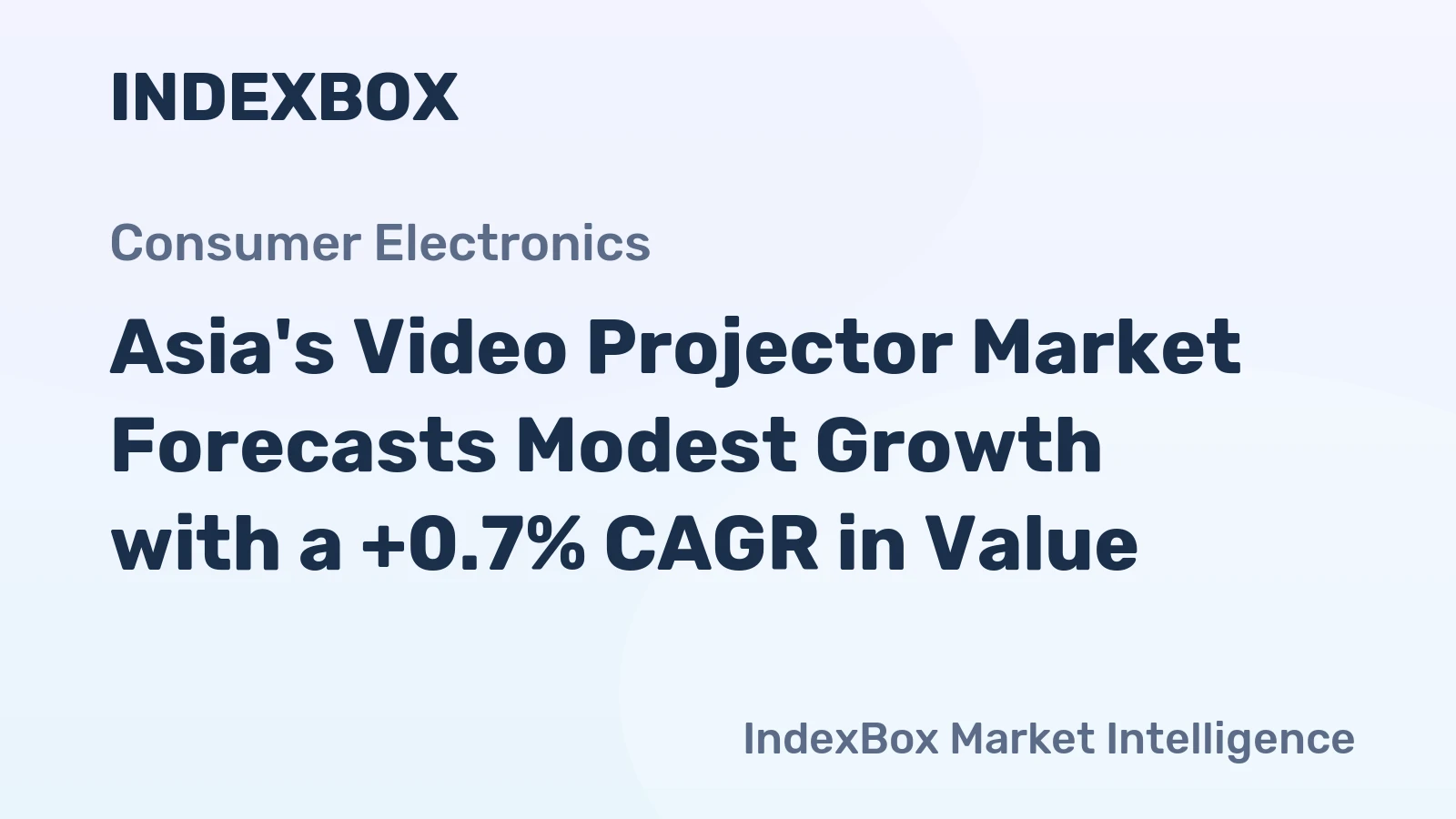 Asia's Video Projector Market Forecasts Modest Growth with a +0.7% CAGR in Value