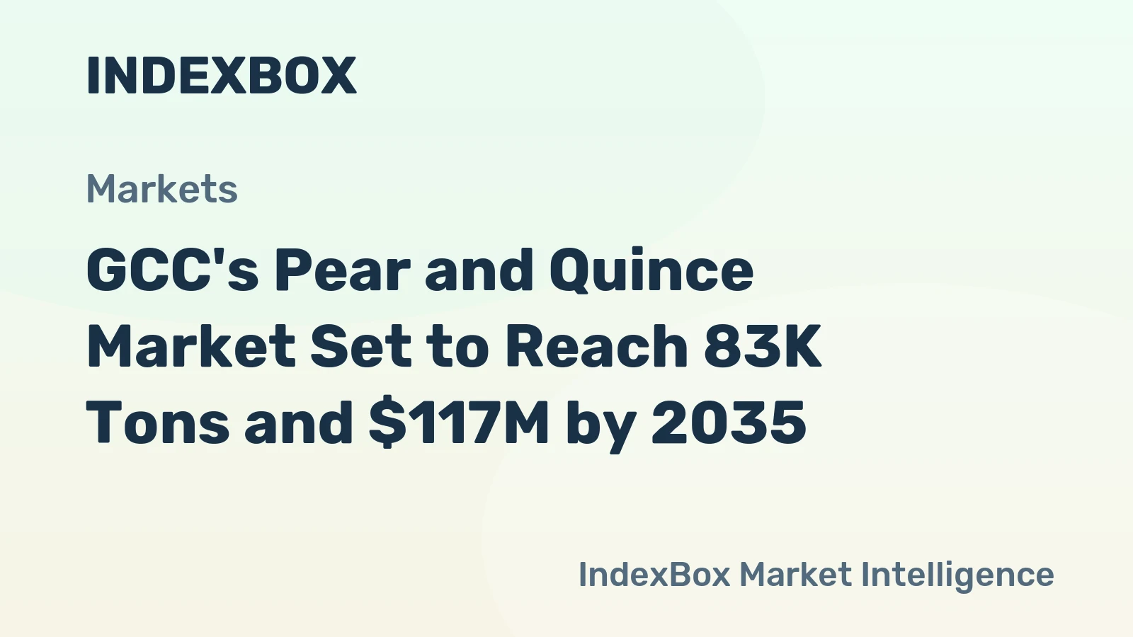 GCC's Pear and Quince Market Set to Reach 83K Tons and $117M by 2035