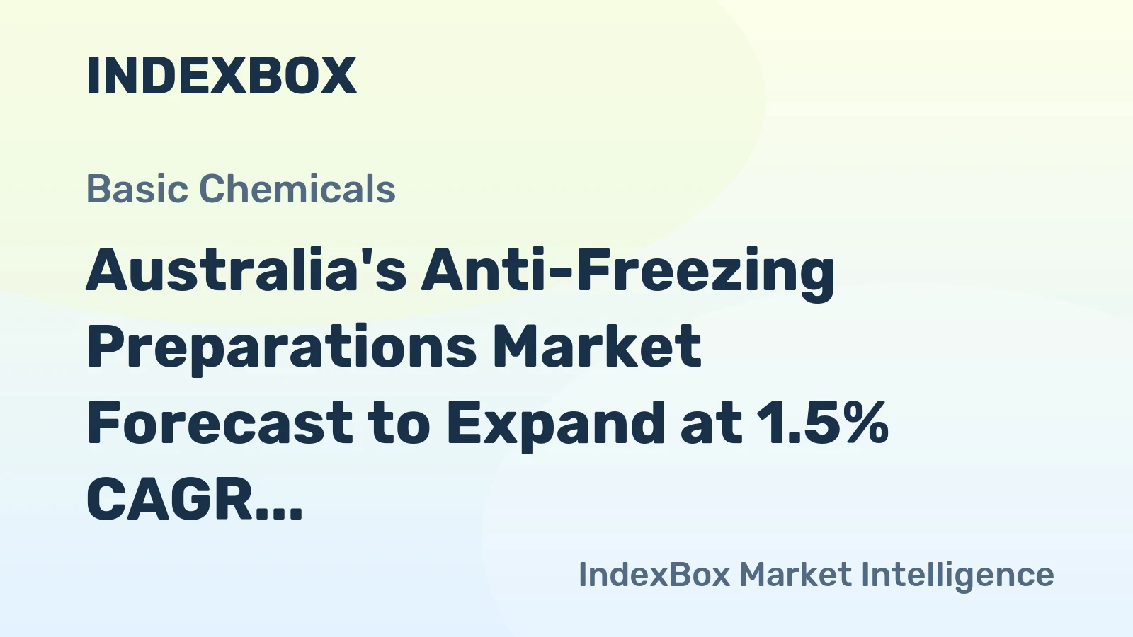 Australia's Anti-Freezing Preparations Market Forecast to Expand at 1.5% CAGR Through 2035
