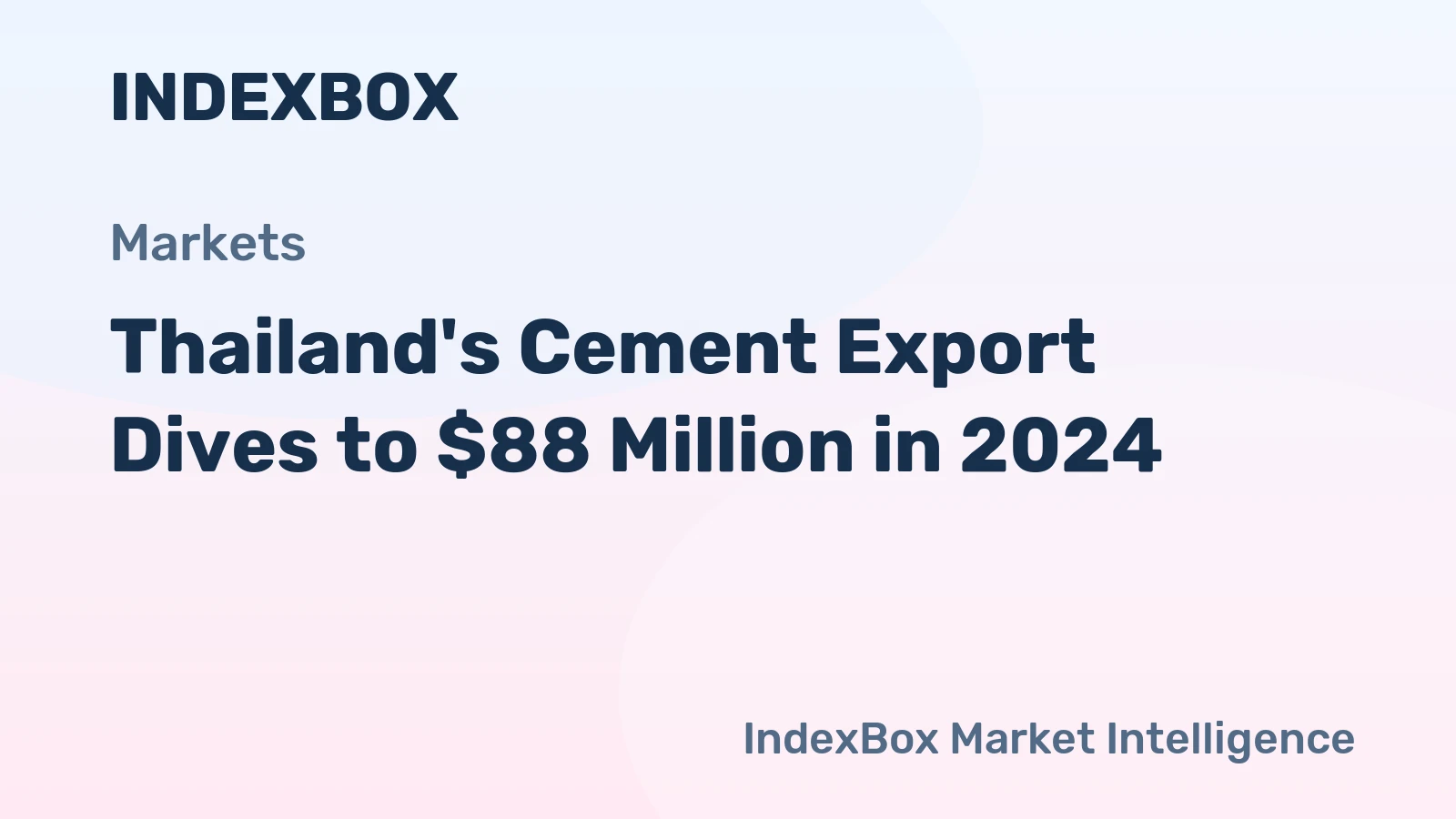 Thailand's Cement Export Dives to $88 Million in 2024