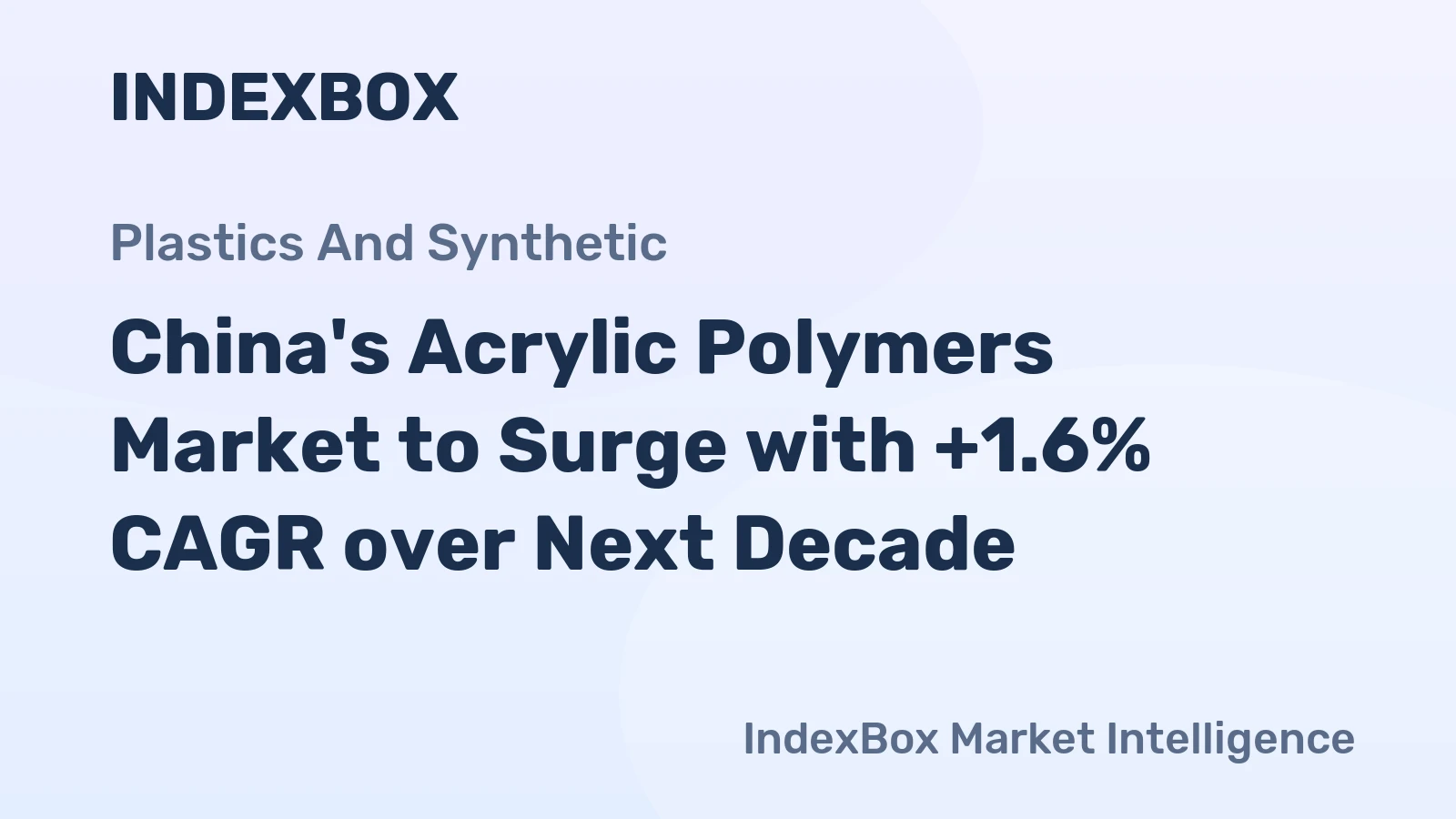 China's Acrylic Polymers Market to Surge with +1.6% CAGR over Next Decade