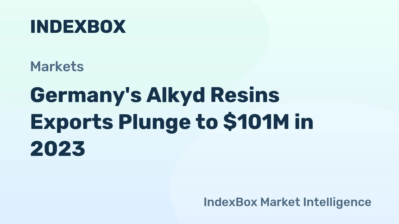 Germany's Alkyd Resins Exports Plunge to $101M in 2023