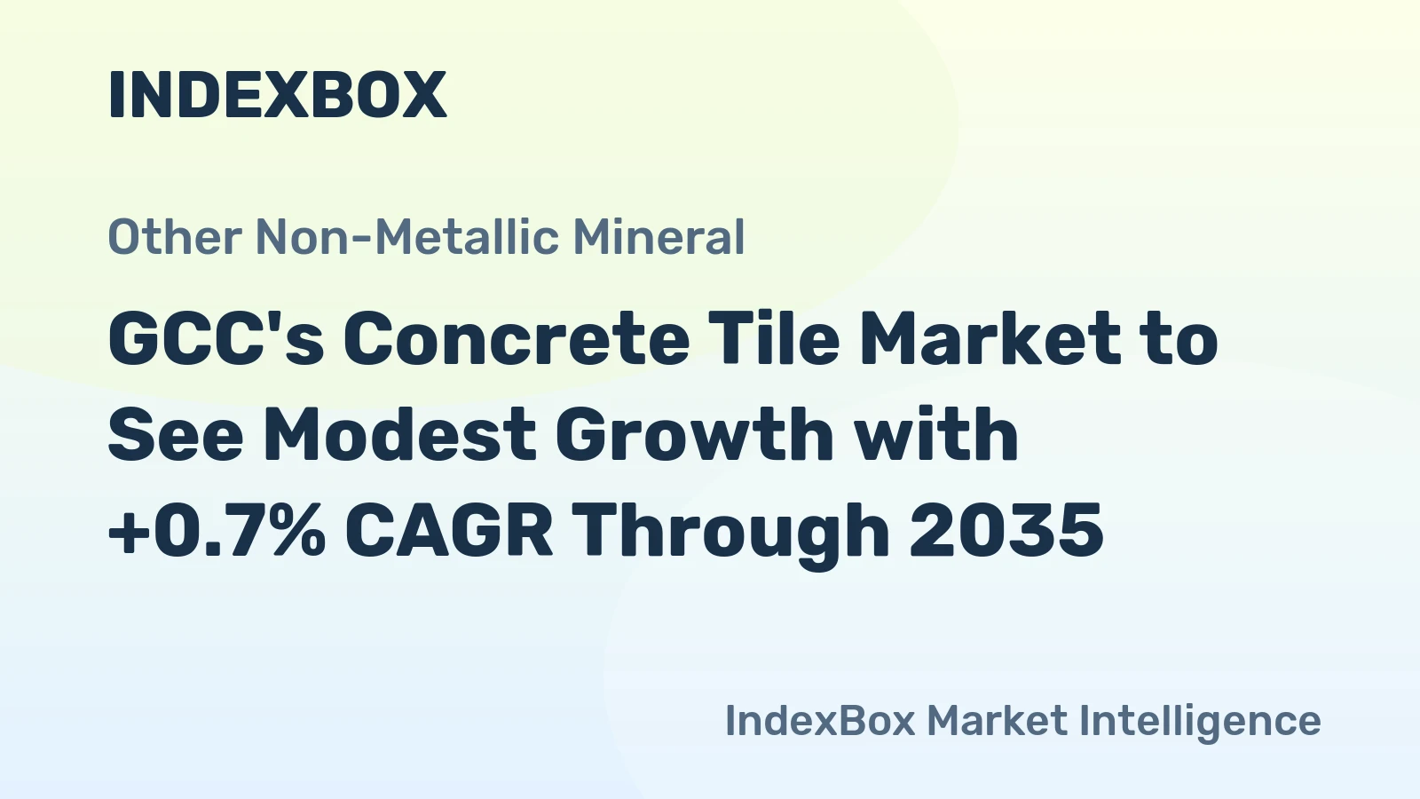GCC's Concrete Tile Market to See Modest Growth with +0.7% CAGR Through 2035