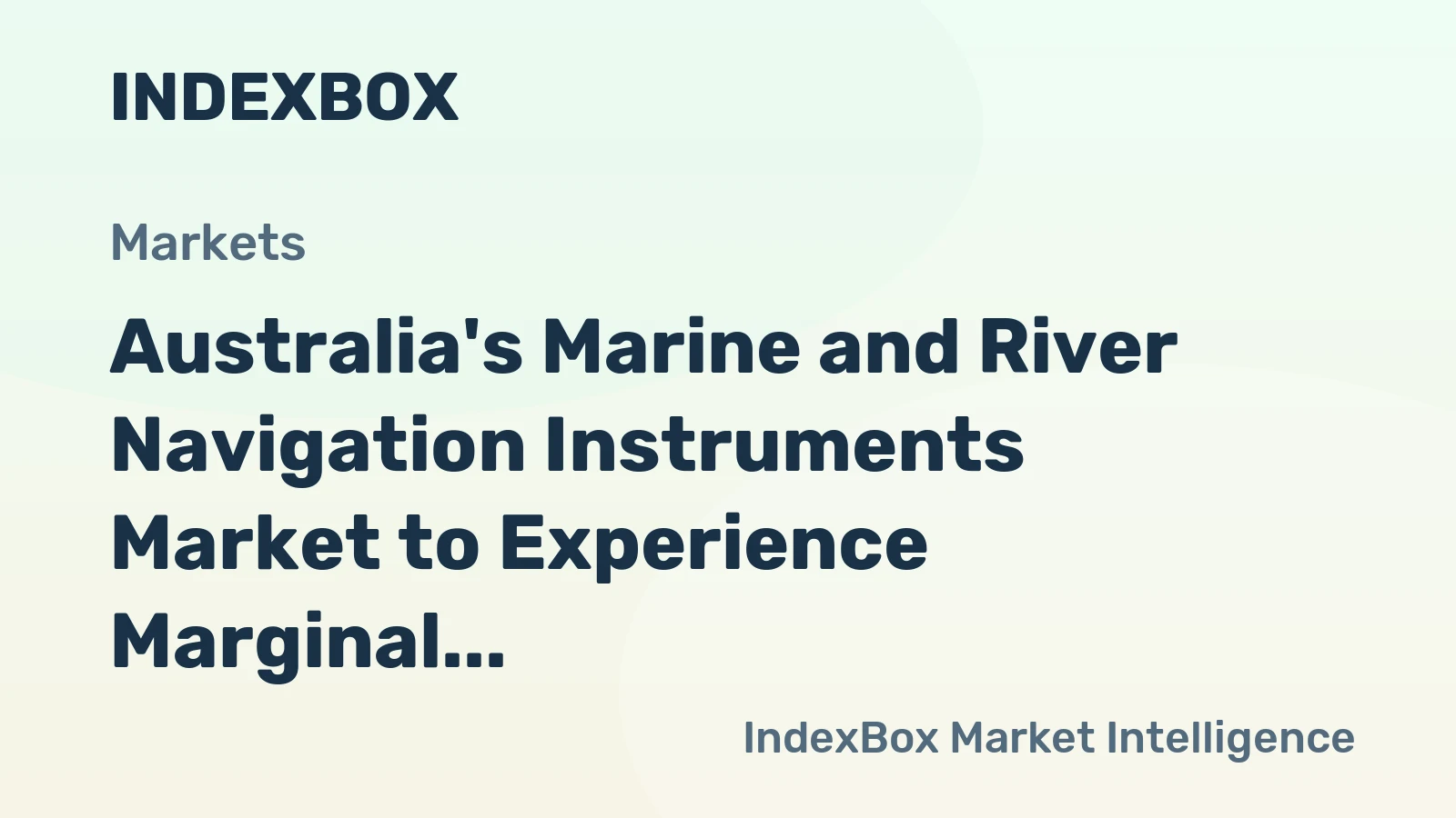 Australia's Marine and River Navigation Instruments Market to Experience Marginal Growth with 0.1% CAGR, Reaching 81K Units by 2035