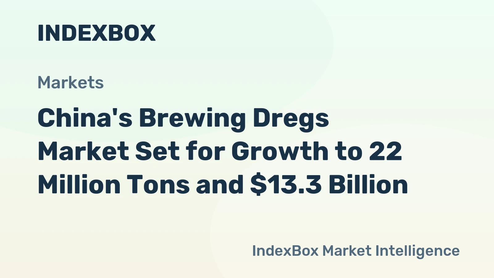 China's Brewing Dregs Market Set for Growth to 22 Million Tons and $13.3 Billion