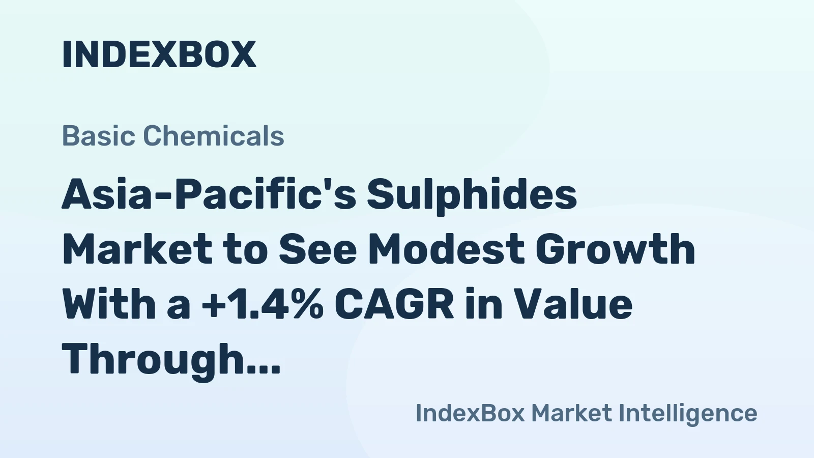 Asia-Pacific's Sulphides Market to See Modest Growth With a +1.4% CAGR in Value Through 2035