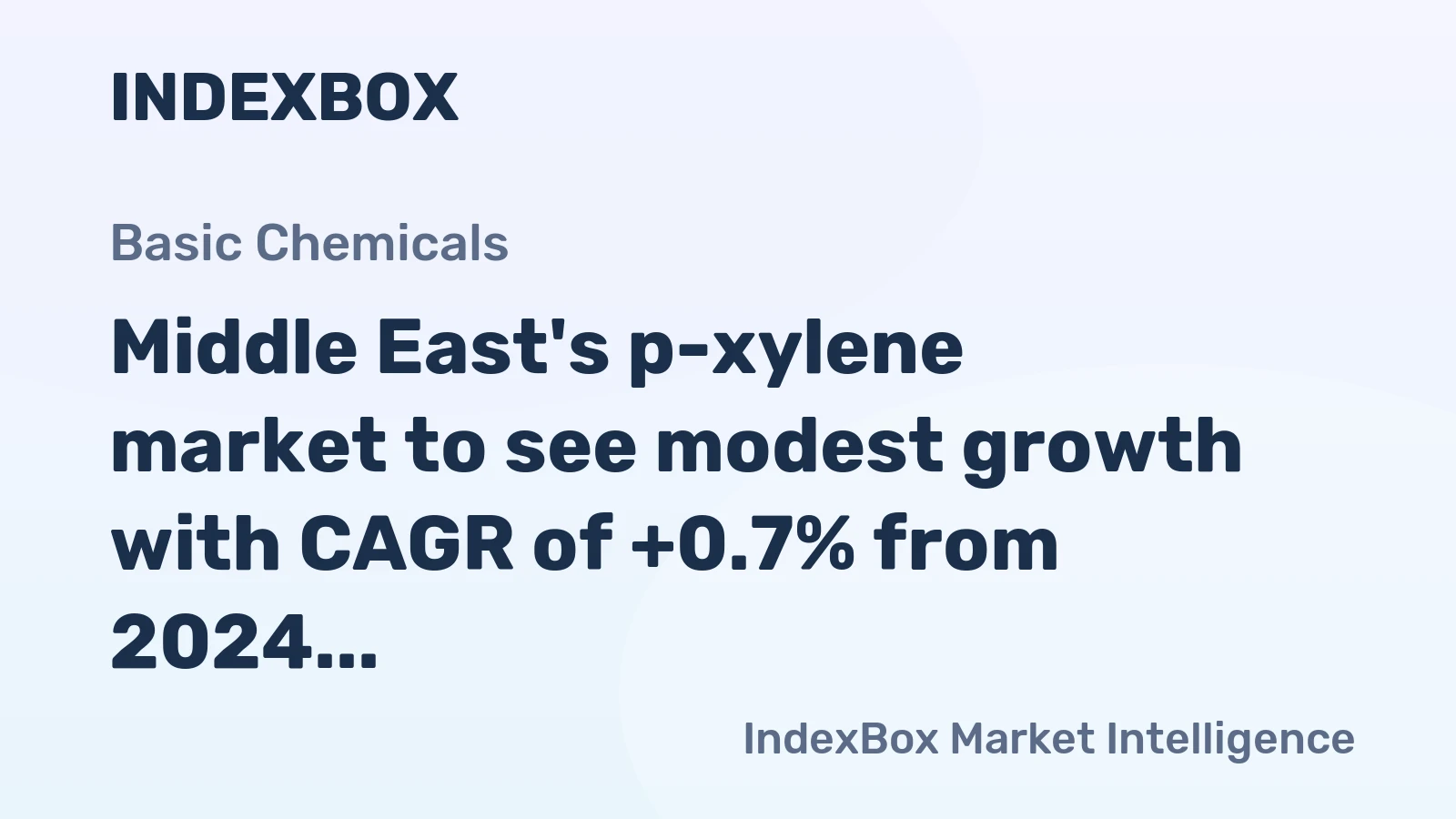 Middle East's p-xylene market to see modest growth with CAGR of +0.7% from 2024 to 2035
