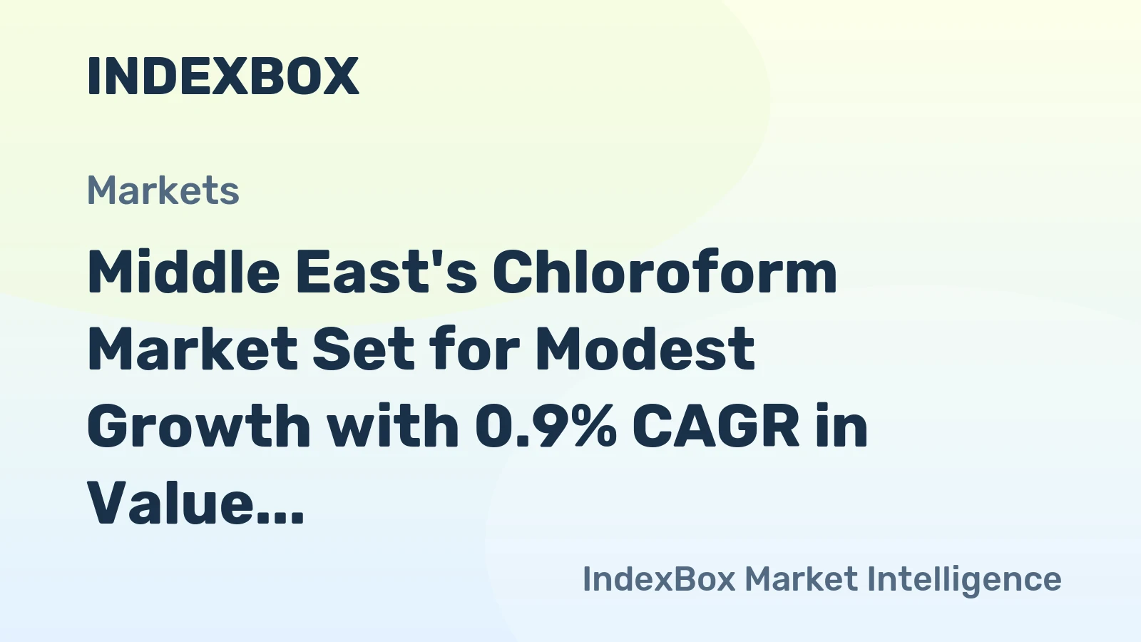 Middle East's Chloroform Market Set for Modest Growth with 0.9% CAGR in Value Through 2035