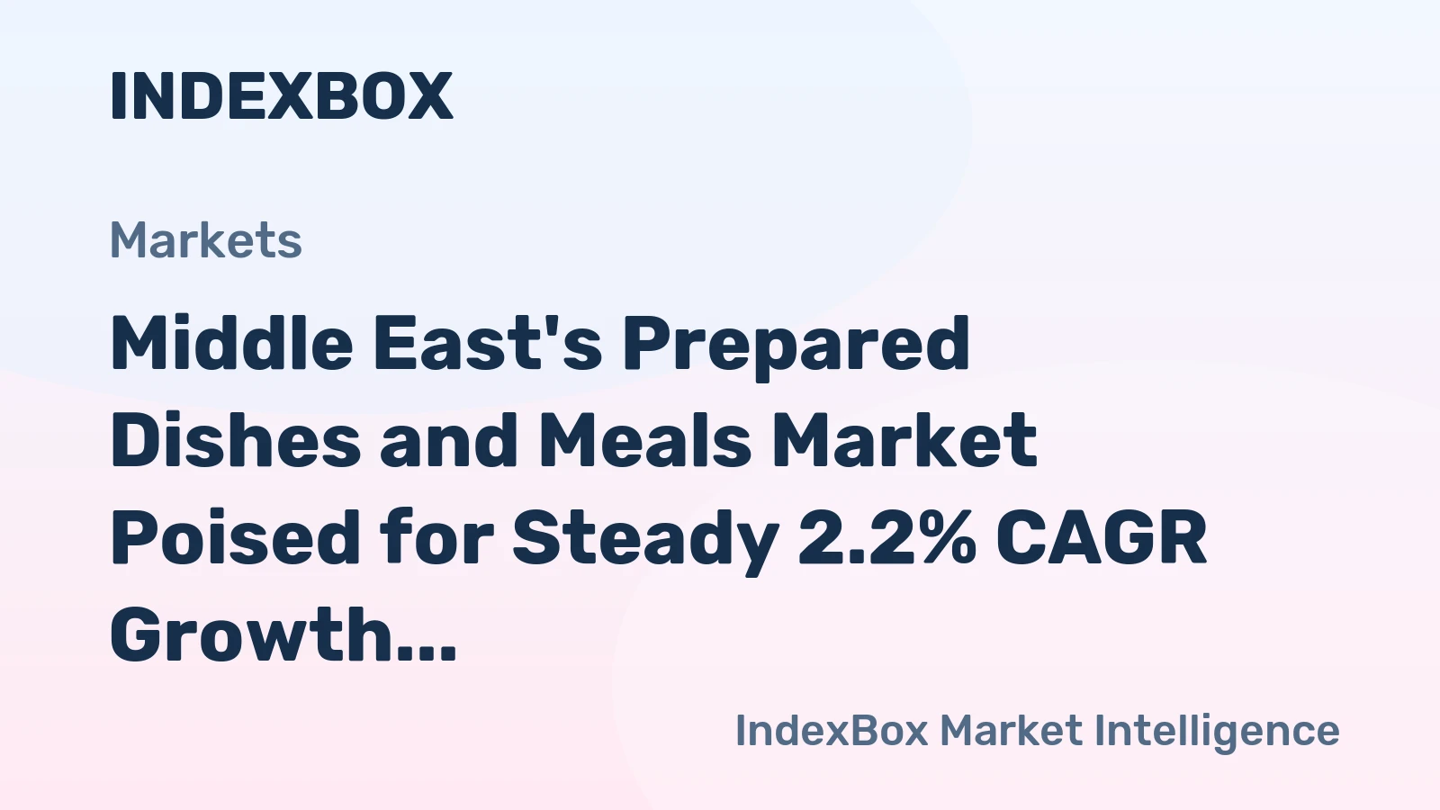 Middle East's Prepared Dishes and Meals Market Poised for Steady 2.2% CAGR Growth