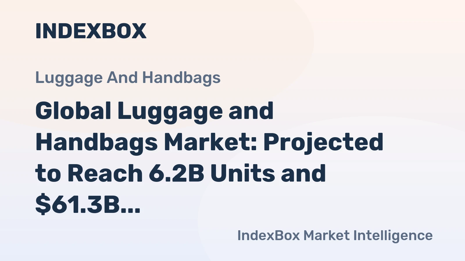 Global Luggage and Handbags Market: Projected to Reach 6.2B Units and $61.3B by 2035
