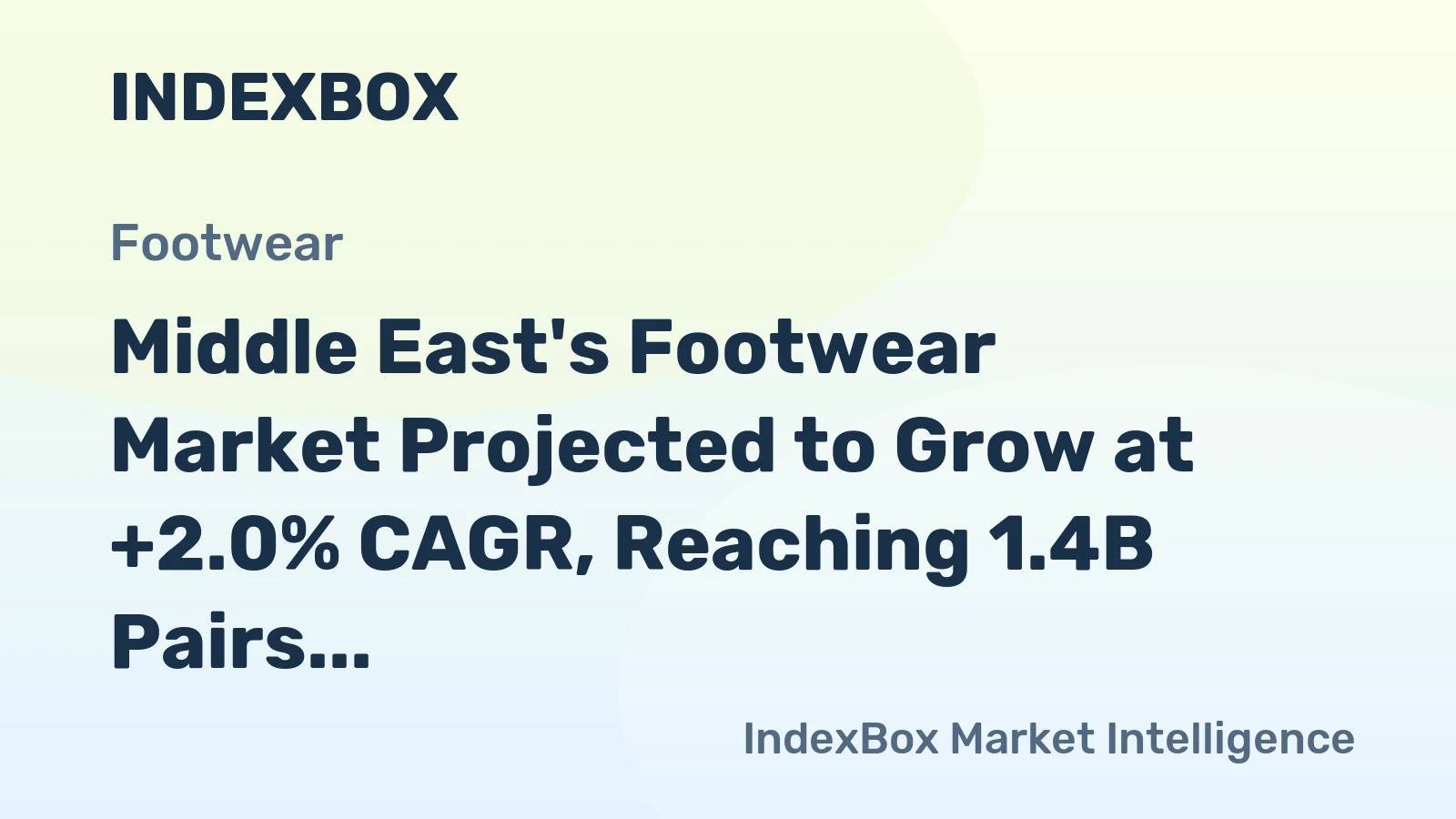 Middle East's Footwear Market Projected to Grow at +2.0% CAGR, Reaching 1.4B Pairs by 2035