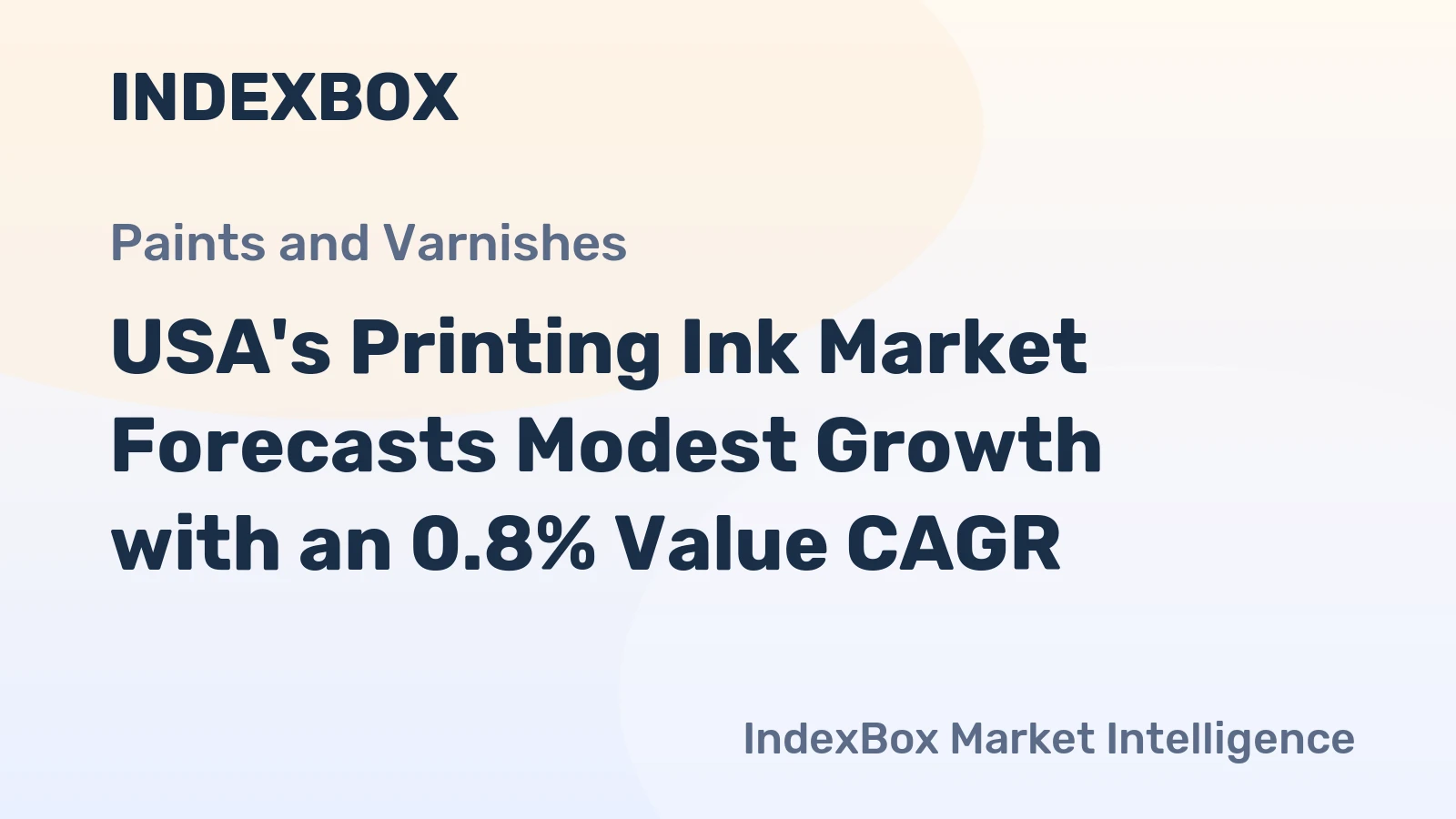 USA's Printing Ink Market Forecasts Modest Growth with an 0.8% Value CAGR