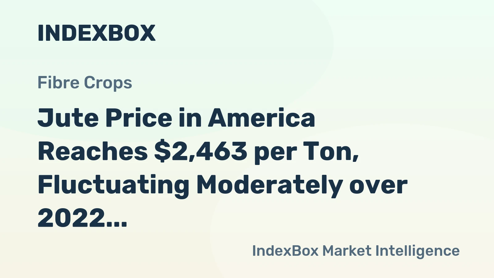 Jute Price in America Reaches $2,463 per Ton, Fluctuating Moderately over 2022