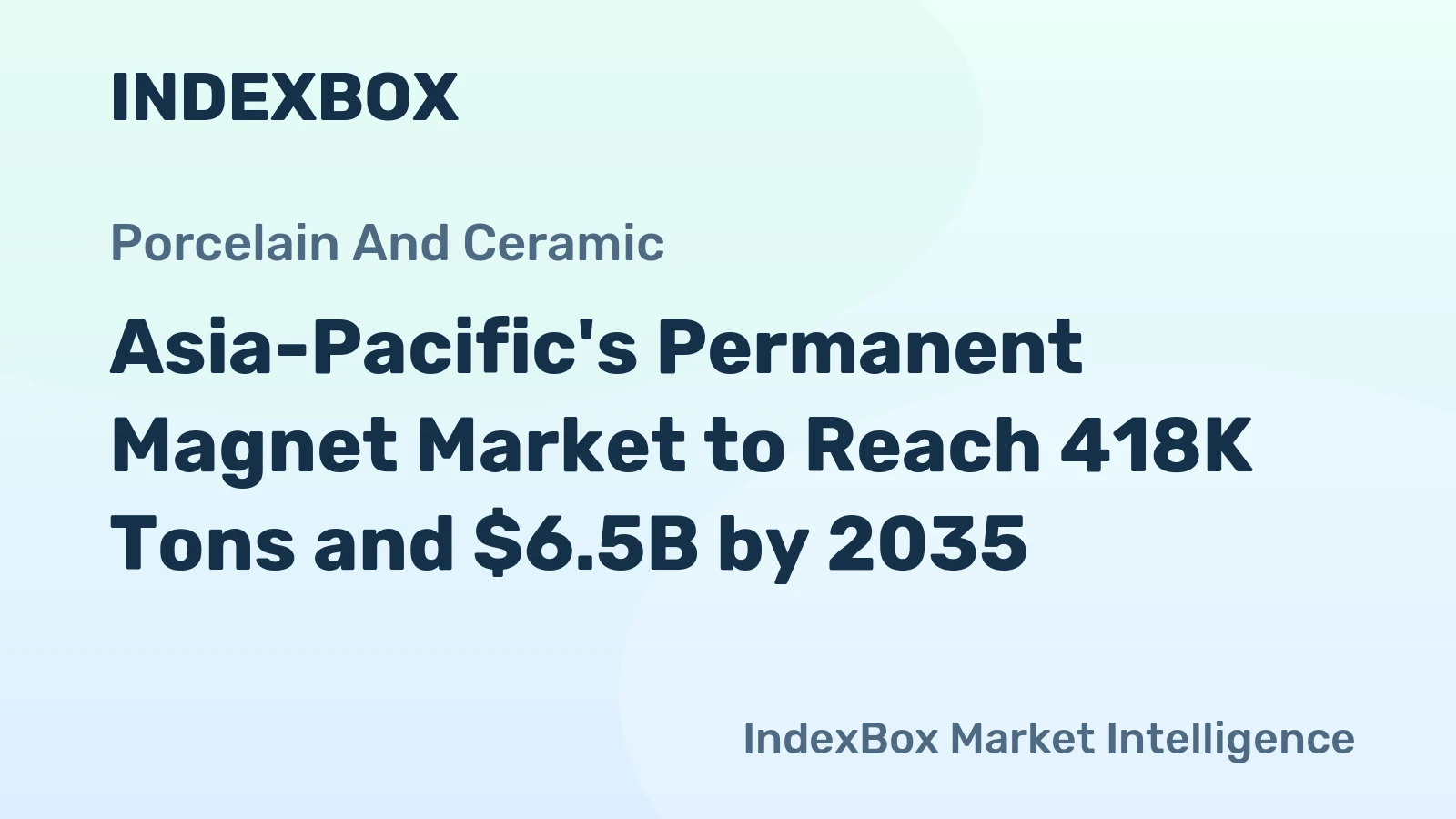Asia-Pacific's Permanent Magnet Market to Reach 418K Tons and $6.5B by 2035