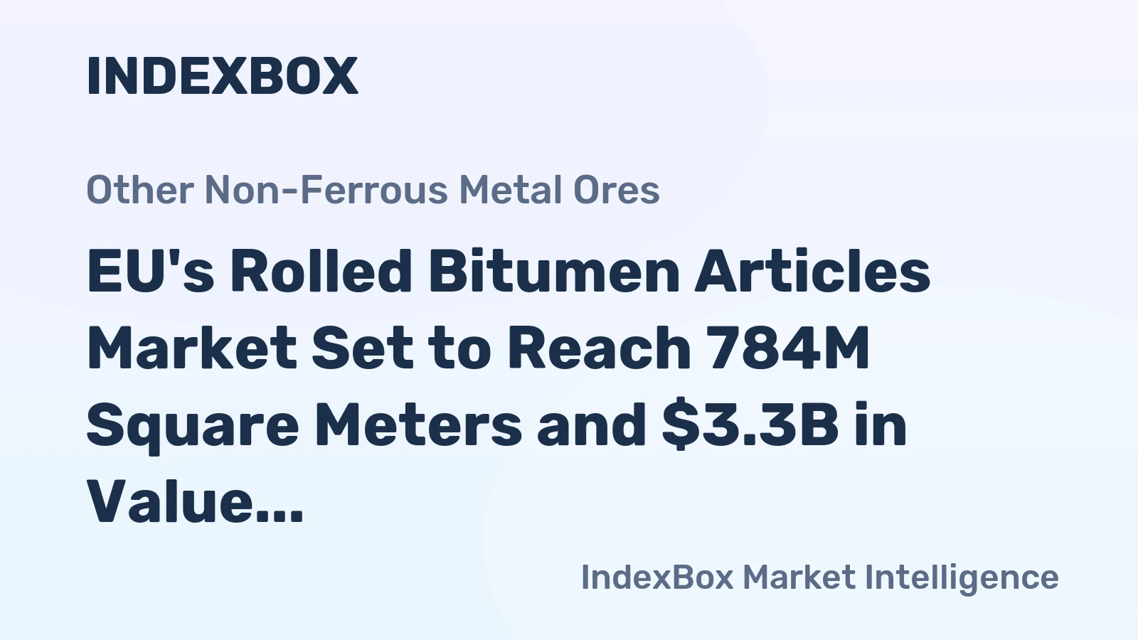 EU's Rolled Bitumen Articles Market Set to Reach 784M Square Meters and $3.3B in Value