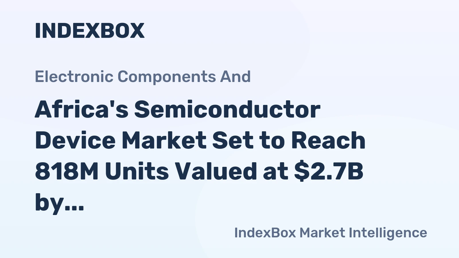 Africa's Semiconductor Device Market Set to Reach 818M Units Valued at $2.7B by 2035