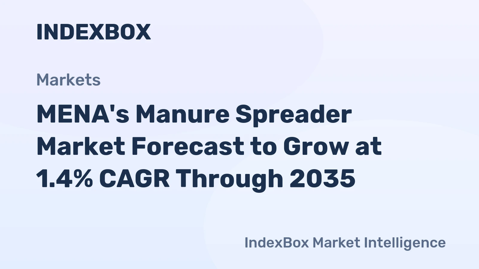 MENA's Manure Spreader Market Forecast to Grow at 1.4% CAGR Through 2035