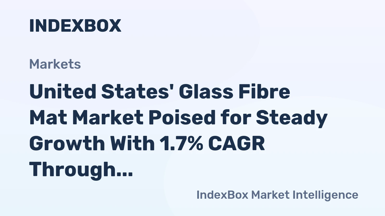 United States' Glass Fibre Mat Market Poised for Steady Growth With 1.7% CAGR Through 2035