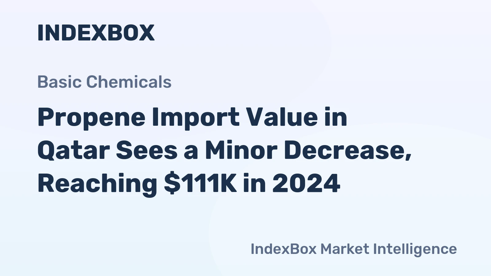 Propene Import Value in Qatar Sees a Minor Decrease, Reaching $111K in 2024