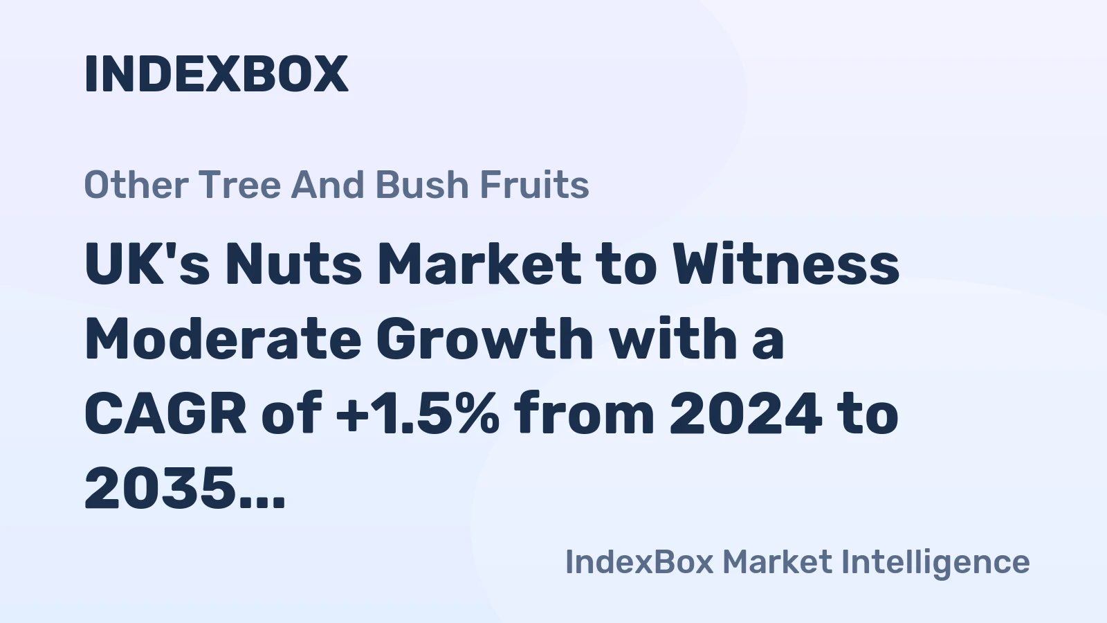 UK's Nuts Market to Witness Moderate Growth with a CAGR of +1.5% from 2024 to 2035