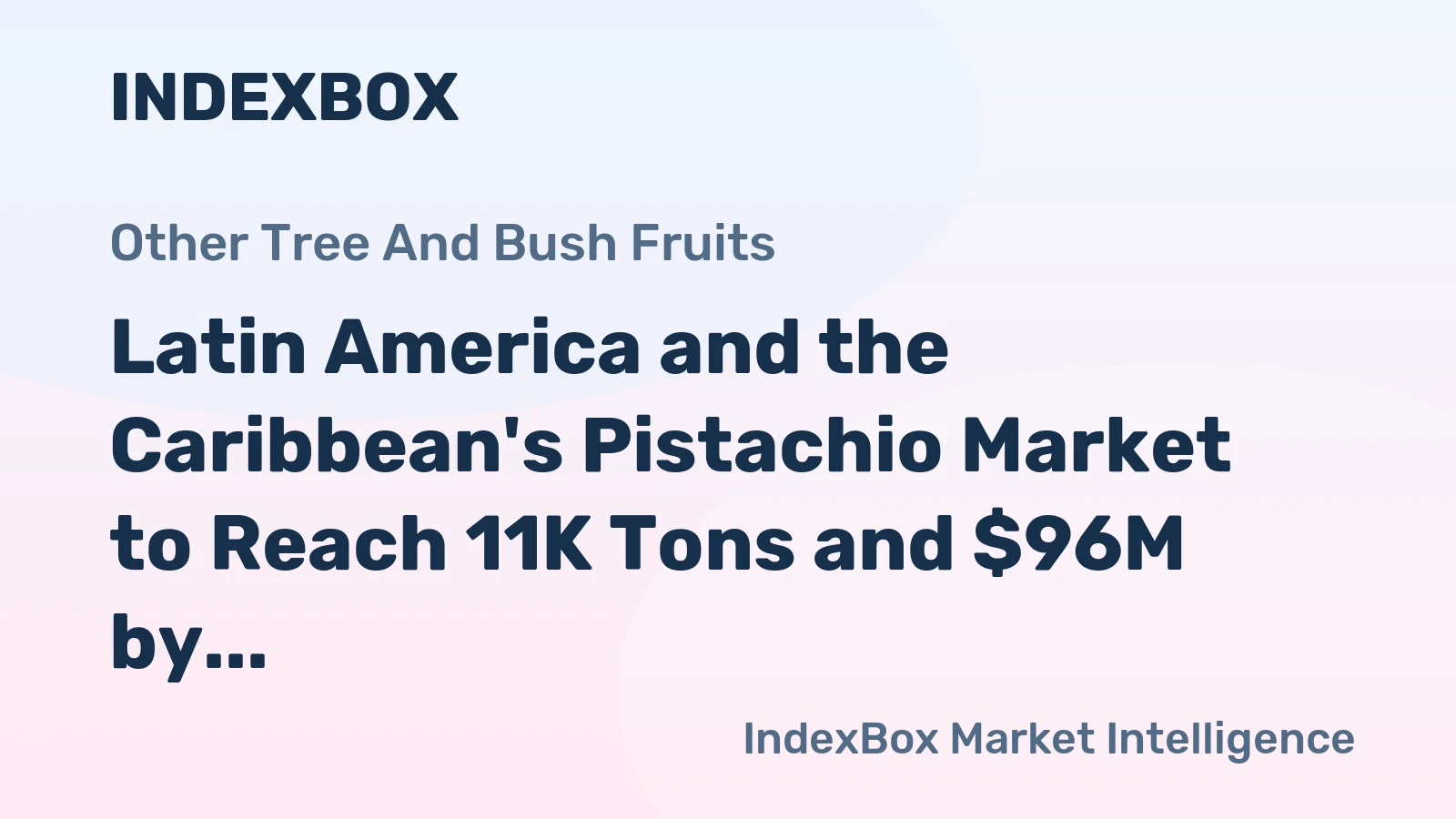 Latin America and the Caribbean's Pistachio Market to Reach 11K Tons and $96M by 2035
