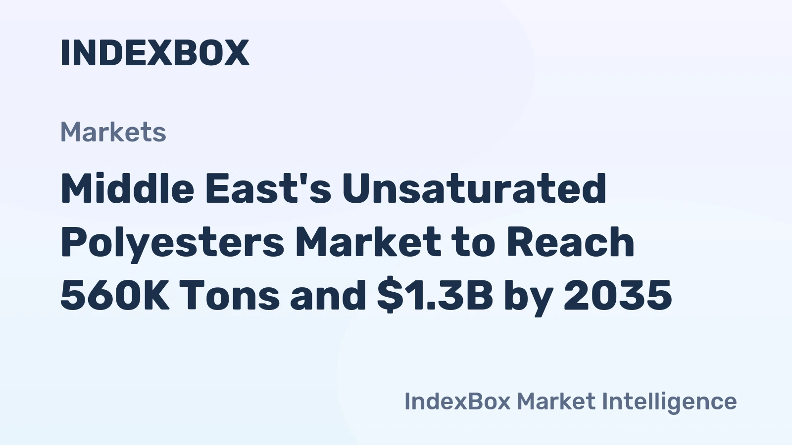 Middle East's Unsaturated Polyesters Market to Reach 560K Tons and $1.3B by 2035