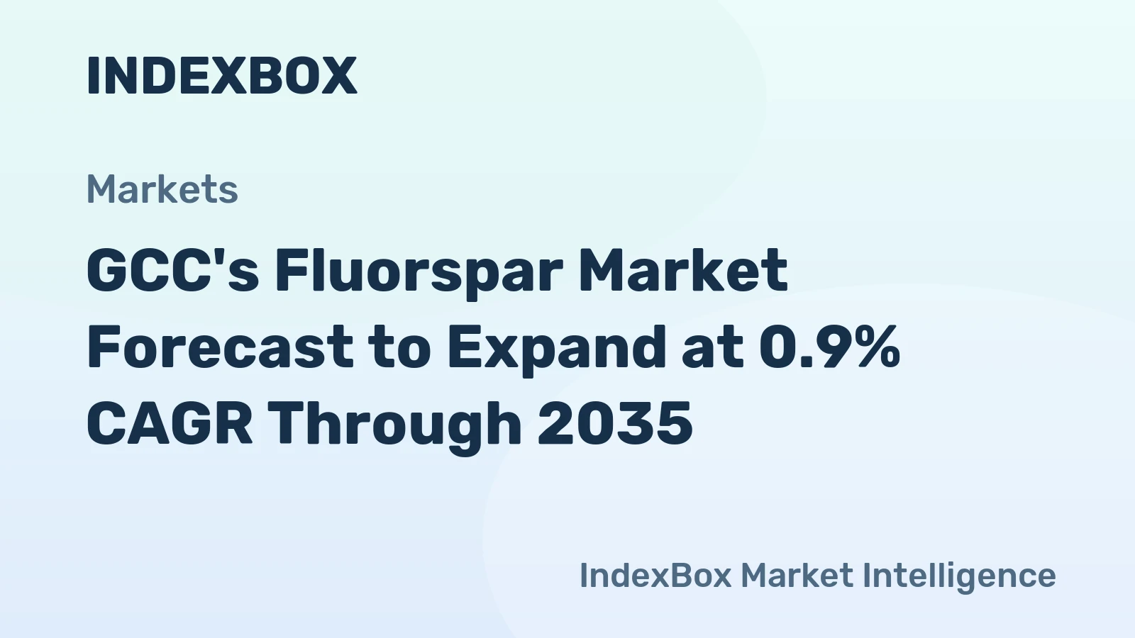 GCC's Fluorspar Market Forecast to Expand at 0.9% CAGR Through 2035