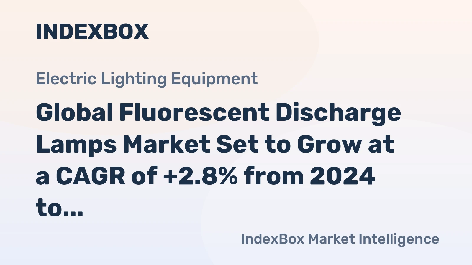 Global Fluorescent Discharge Lamps Market Set to Grow at a CAGR of +2.8% from 2024 to 2035