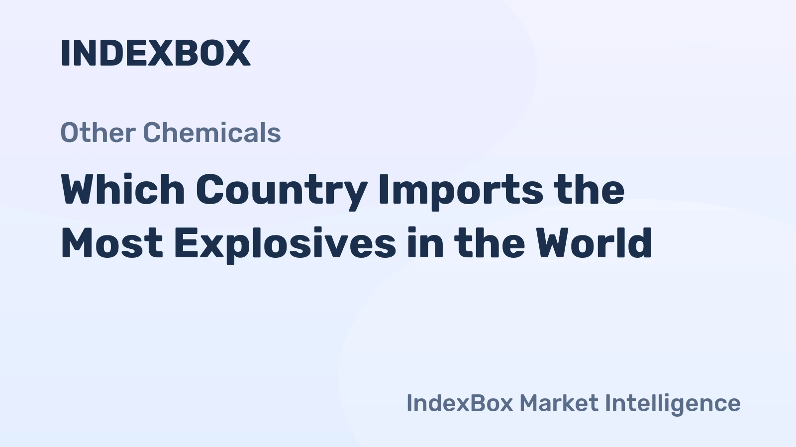 Which Country Imports the Most Explosives in the World?