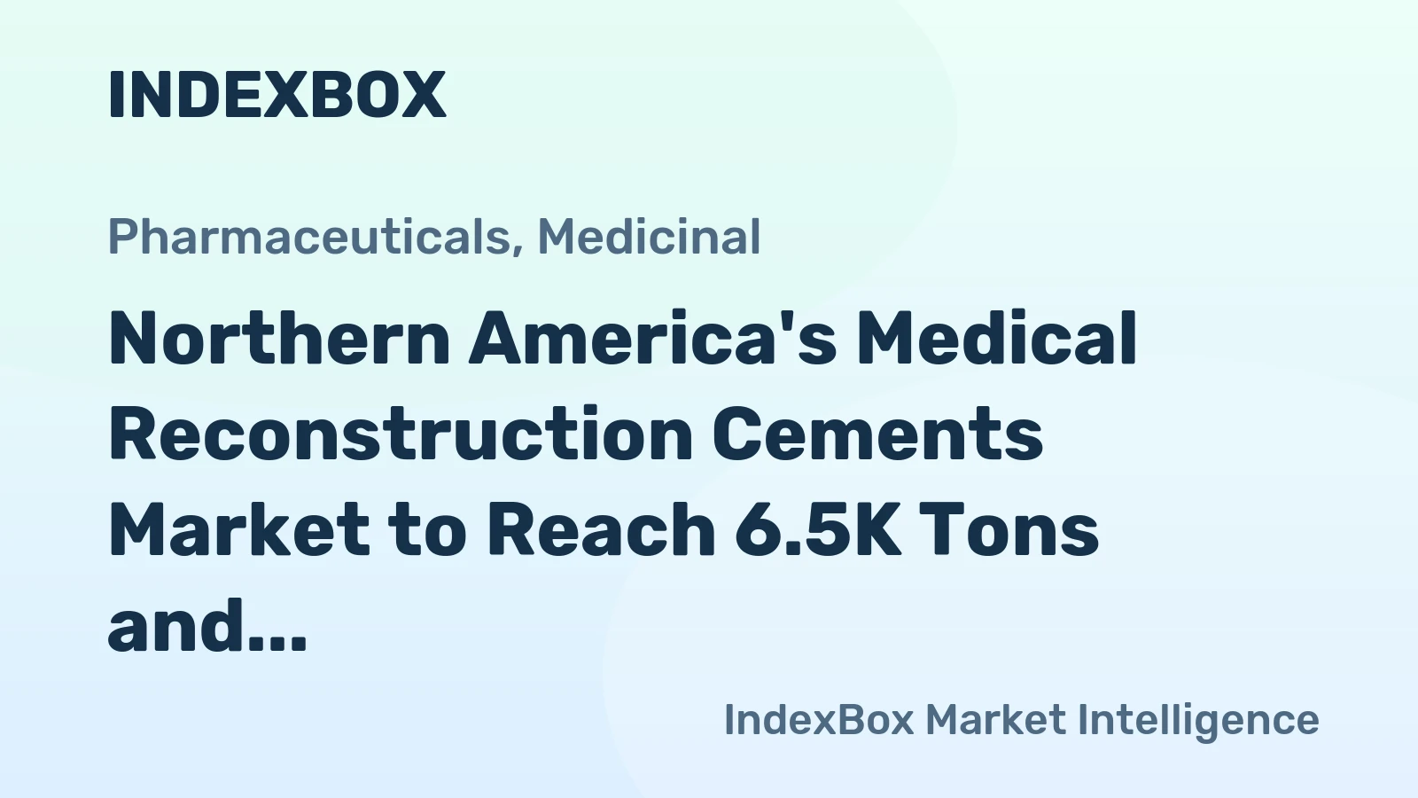 Northern America's Medical Reconstruction Cements Market to Reach 6.5K Tons and $4.1B by 2035