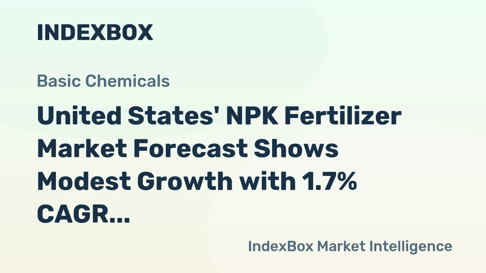United States' NPK Fertilizer Market Forecast Shows Modest Growth with 1.7% CAGR in Value