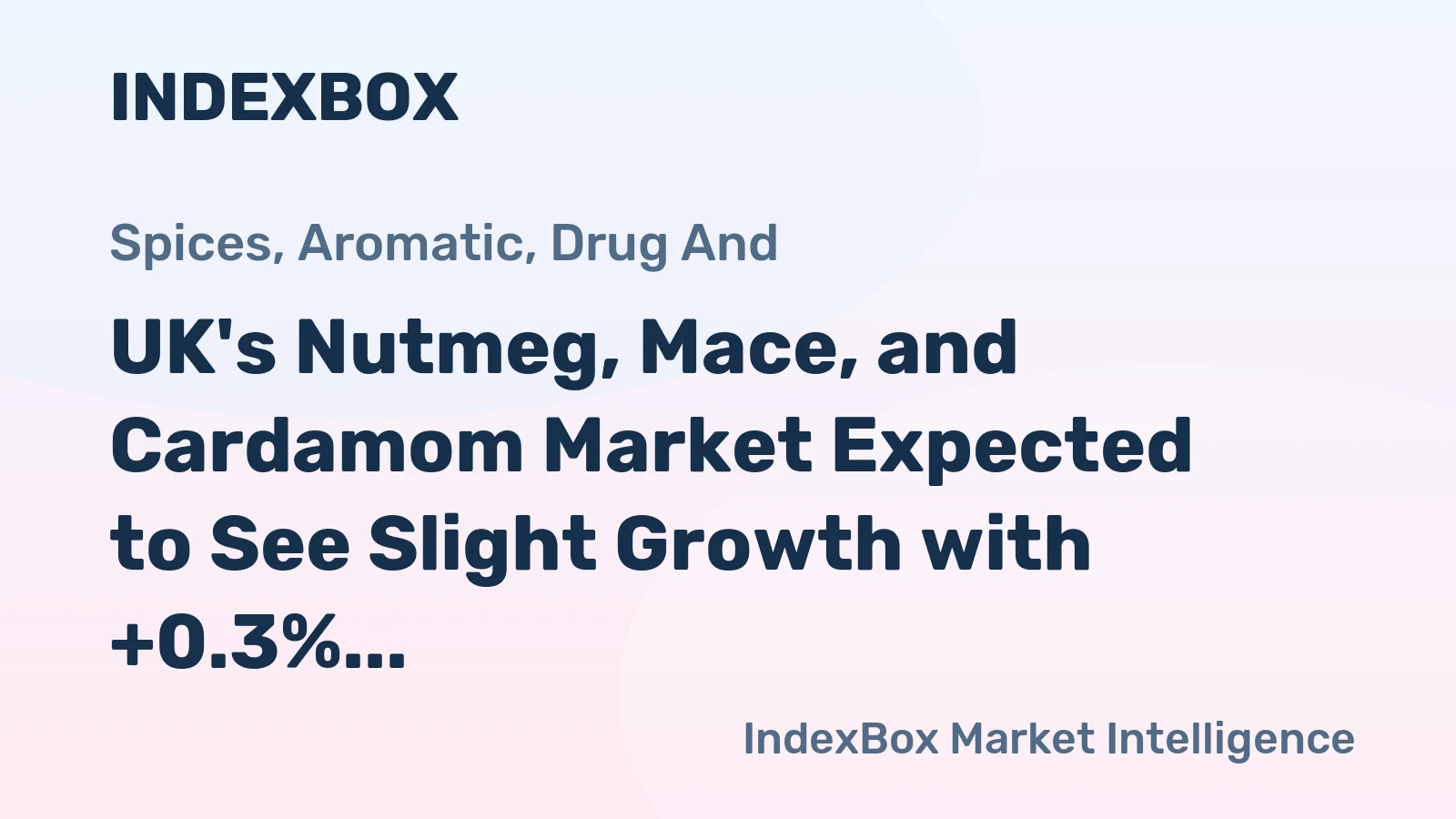 UK's Nutmeg, Mace, and Cardamom Market Expected to See Slight Growth with +0.3% CAGR Over Next Decade