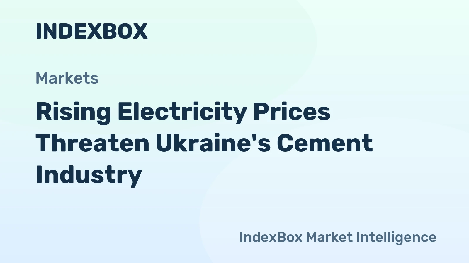 Rising Electricity Prices Threaten Ukraine's Cement Industry