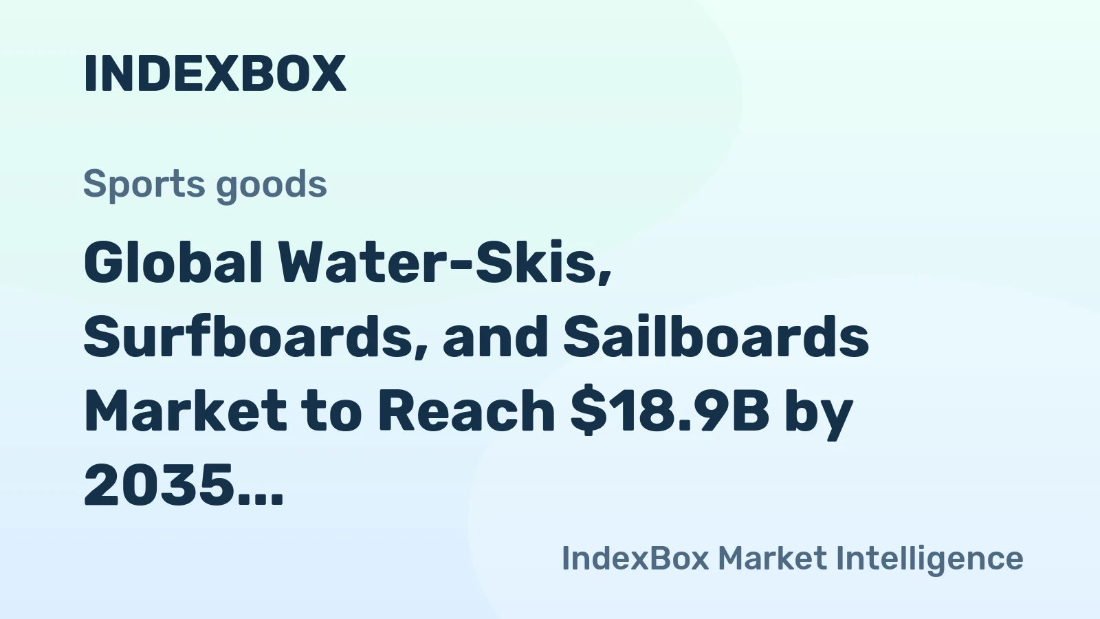 Global Water-Skis, Surfboards, and Sailboards Market to Reach $18.9B by 2035, with CAGR of +1.8% in Value