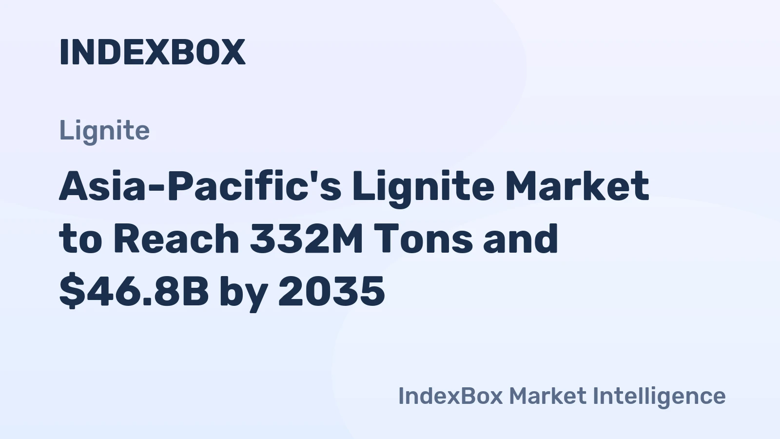 Asia-Pacific's Lignite Market to Reach 332M Tons and $46.8B by 2035