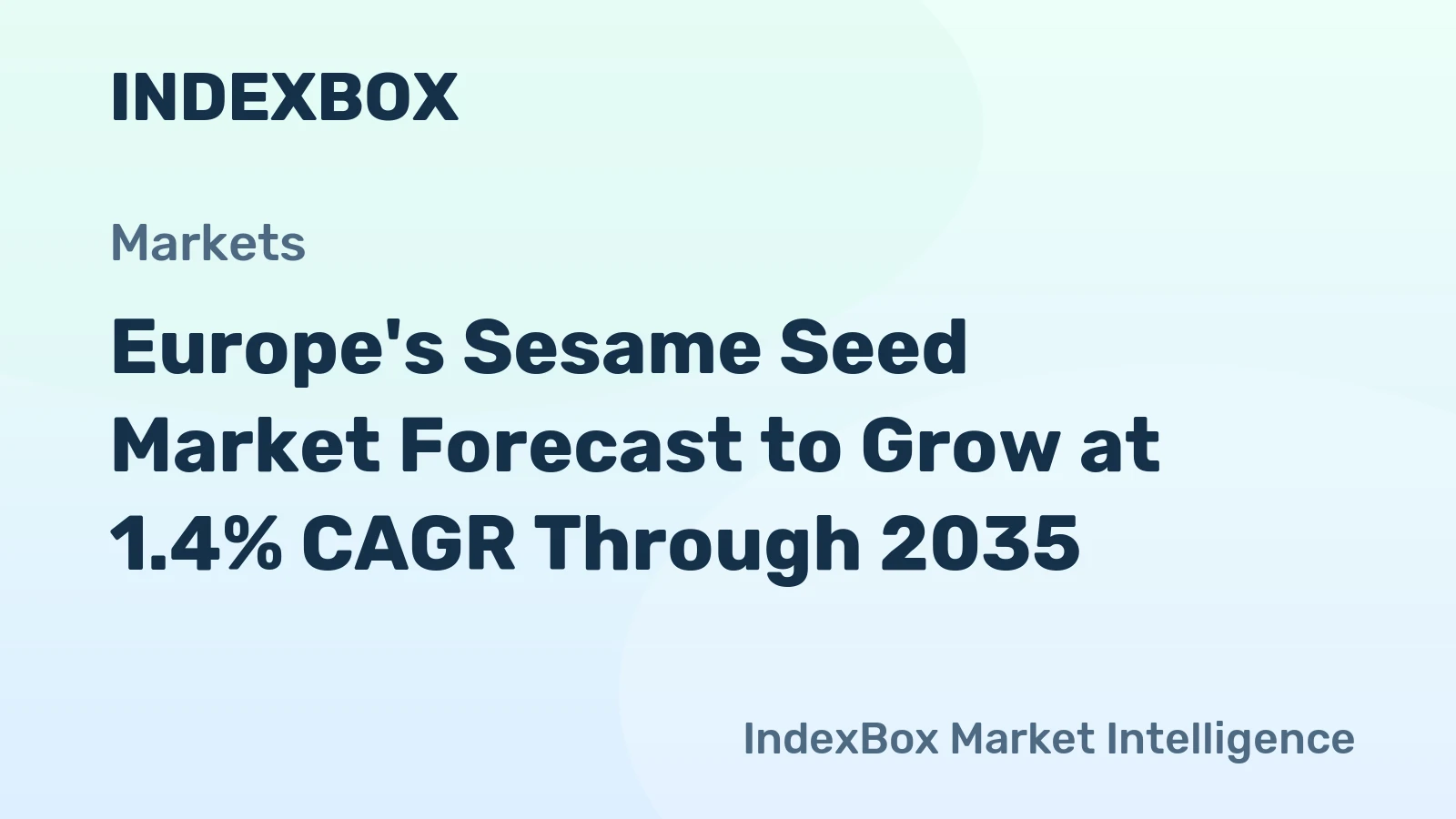 Europe's Sesame Seed Market Forecast to Grow at 1.4% CAGR Through 2035