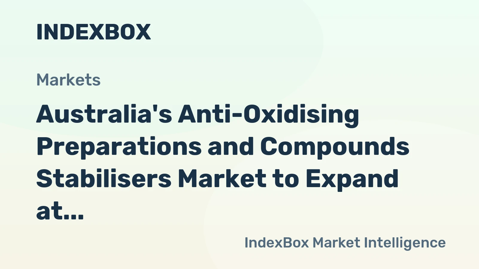 Australia's Anti-Oxidising Preparations and Compounds Stabilisers Market to Expand at 1.7% CAGR, Reaching $13M by 2035